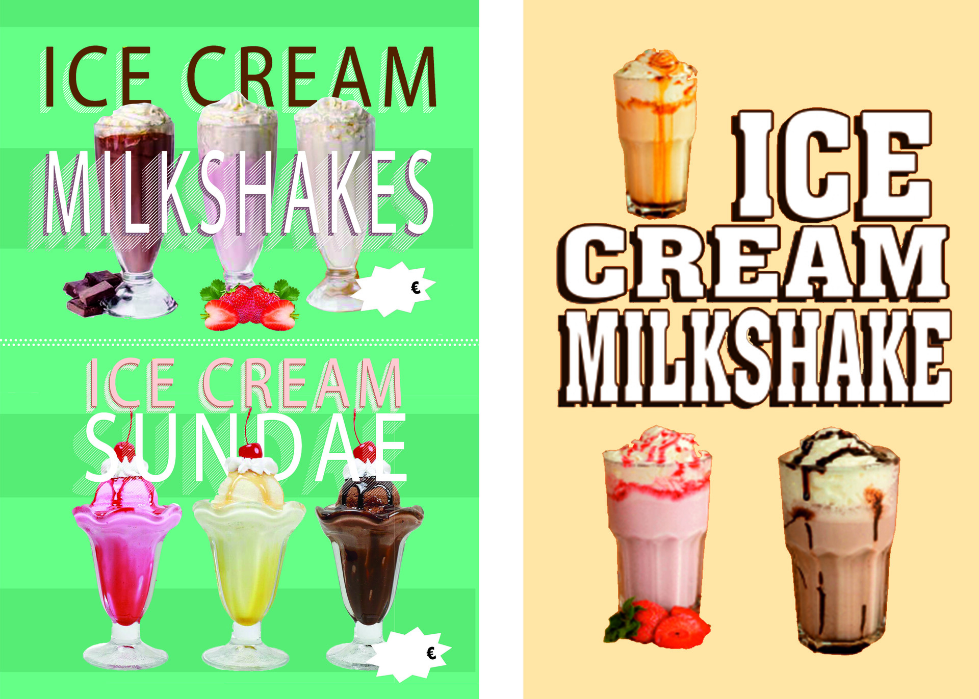 ArtStation - Side Project Milkshake Poster Menu