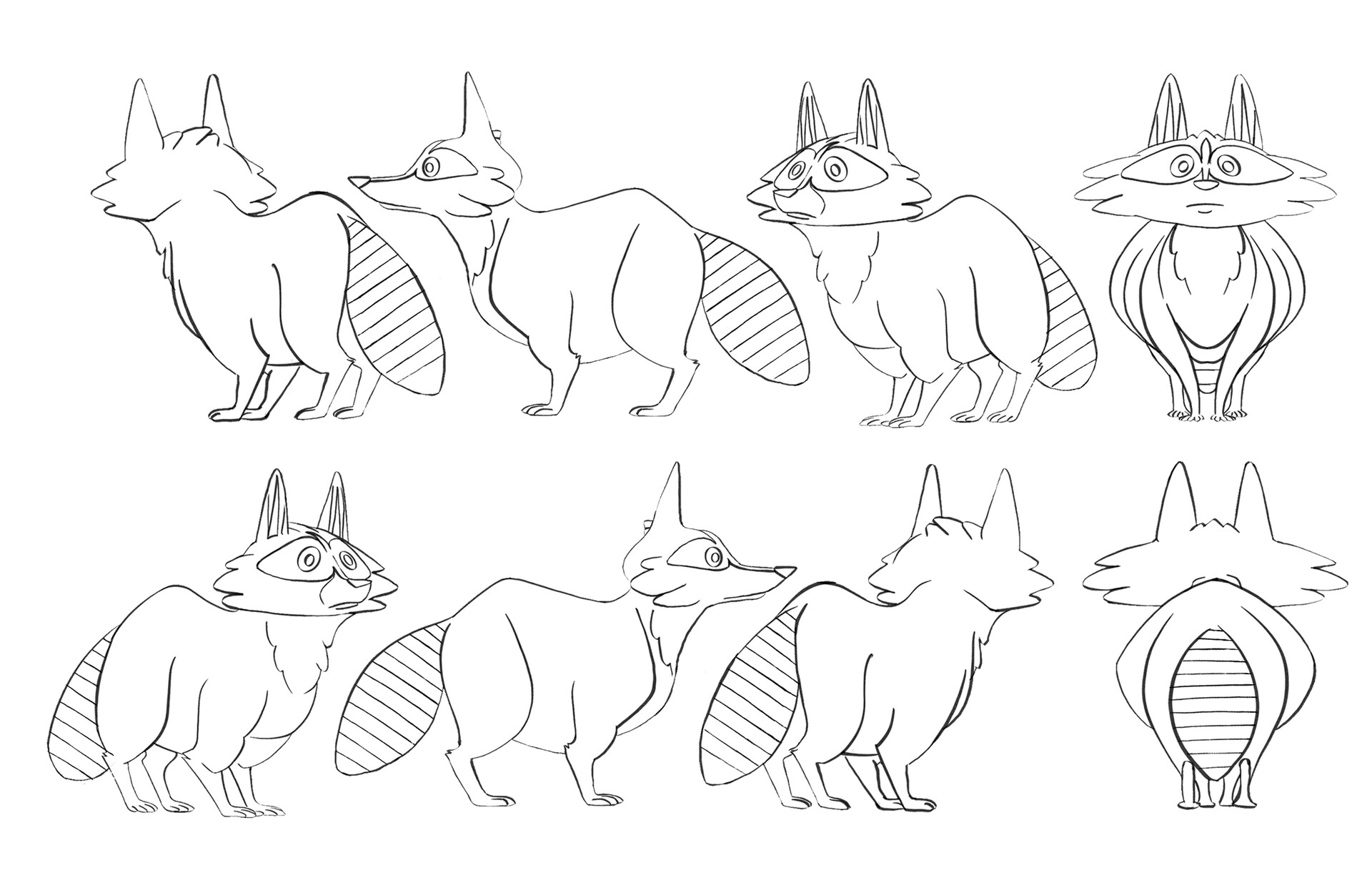 Taylor Gordon - Raccoon Turnaround Model Sheet