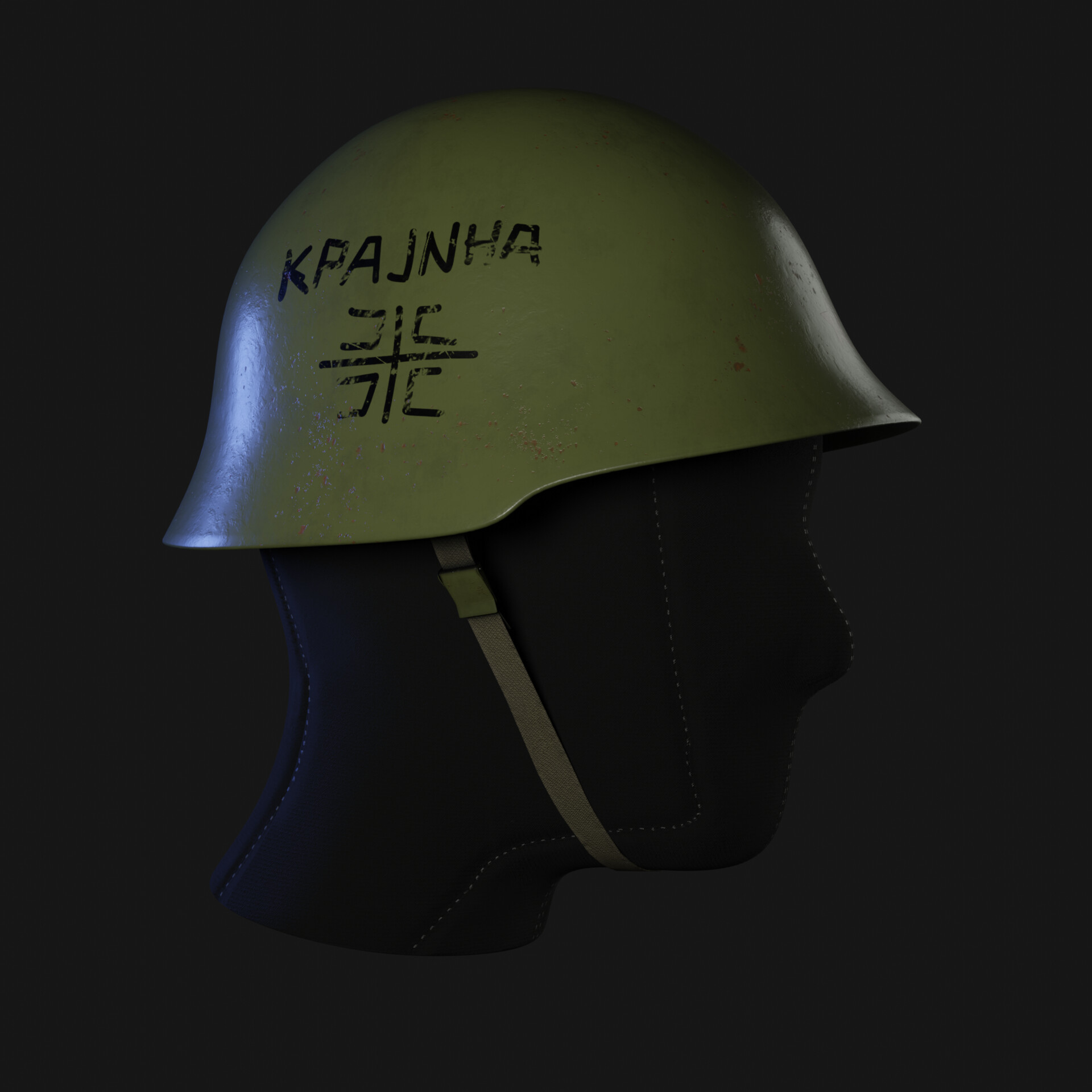 YugoDev - Old JNA YPA Yugoslav Peoples Army M59 / M85 Metal Helmet