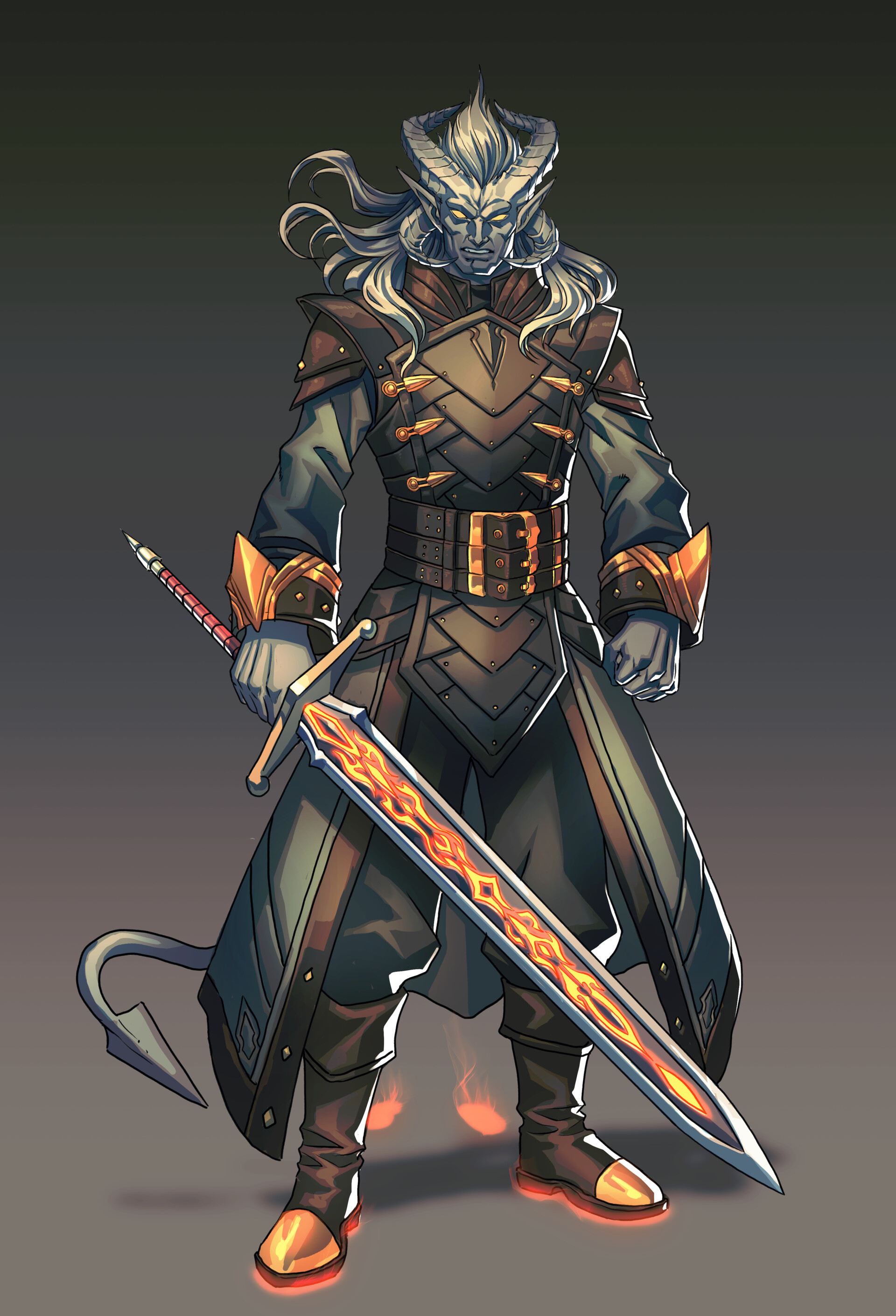 ArtStation - Tiefling Warrior