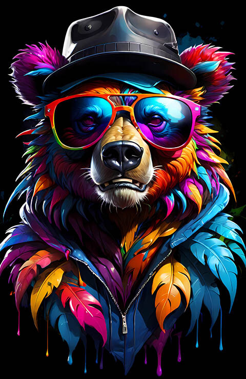 ArtStation - Funky Bear Abstract