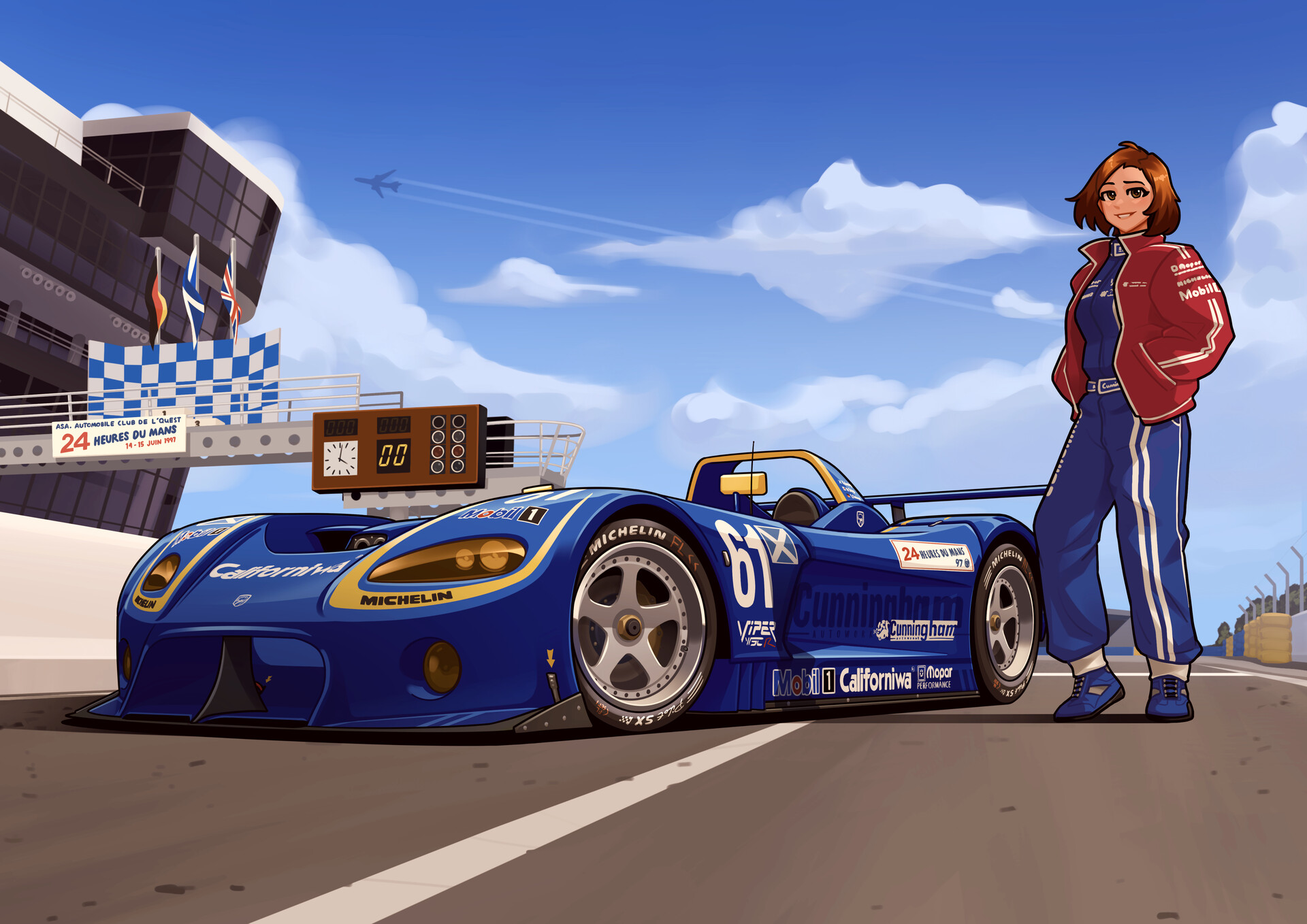 ArtStation - 1997 Cunningham Chrysler Viper WSC-R
