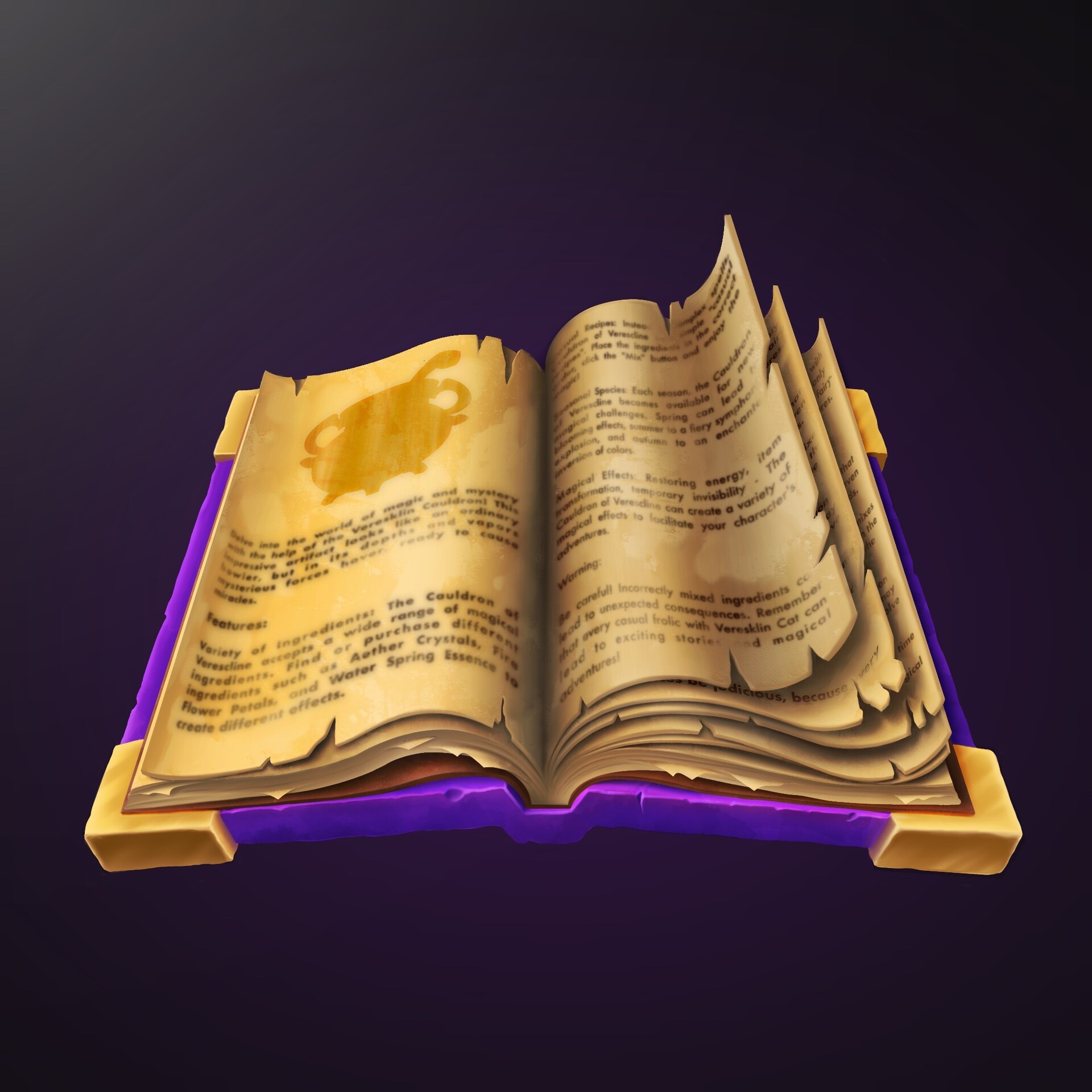 ArtStation - Witch’s recipe book icon