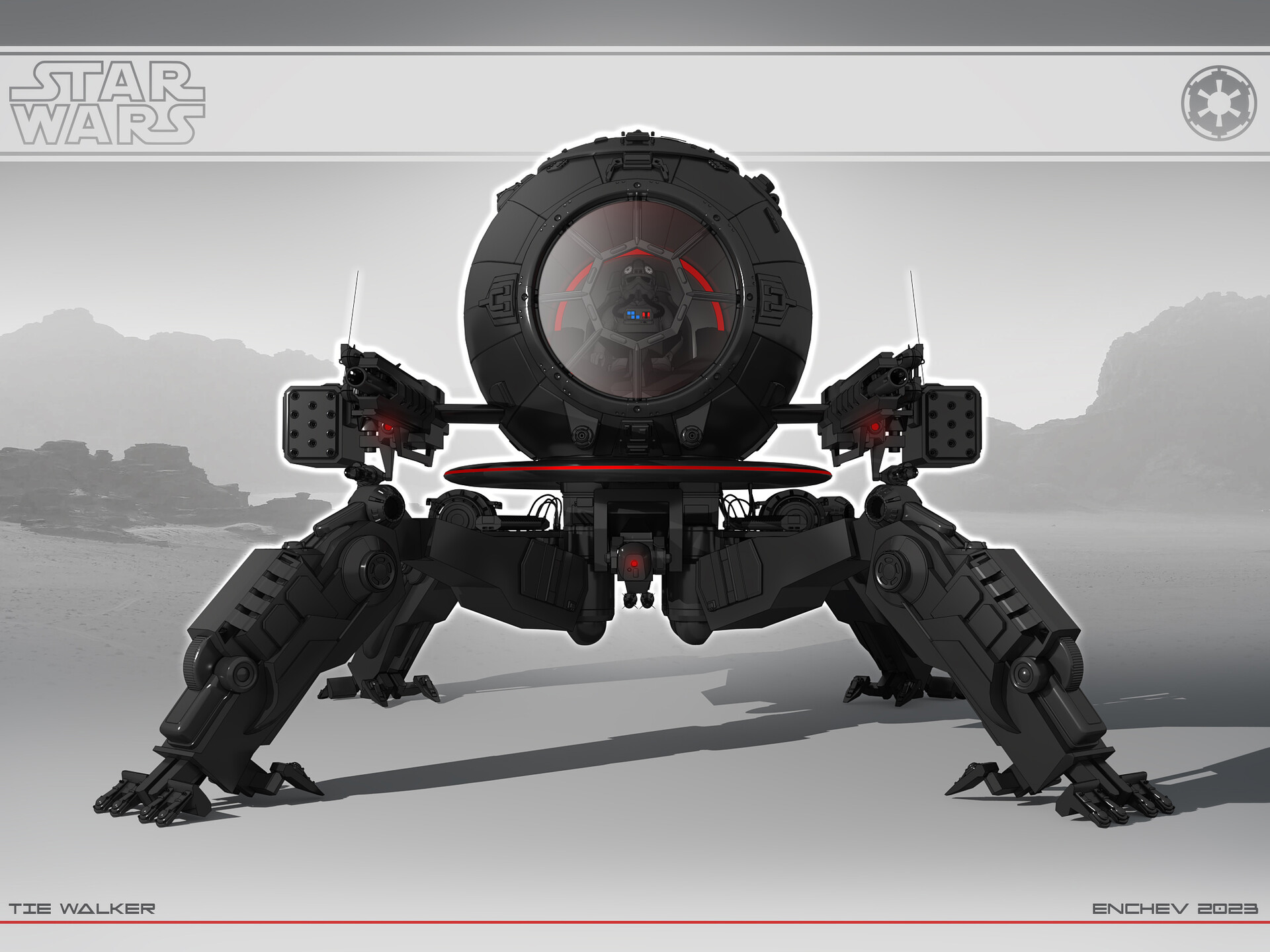 Encho Enchev - ground TIE fighter designs