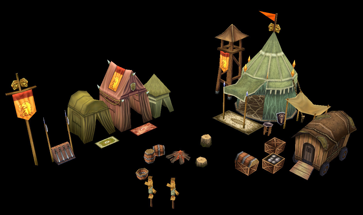 ArtStation - Game Model Arena - tent 01 01