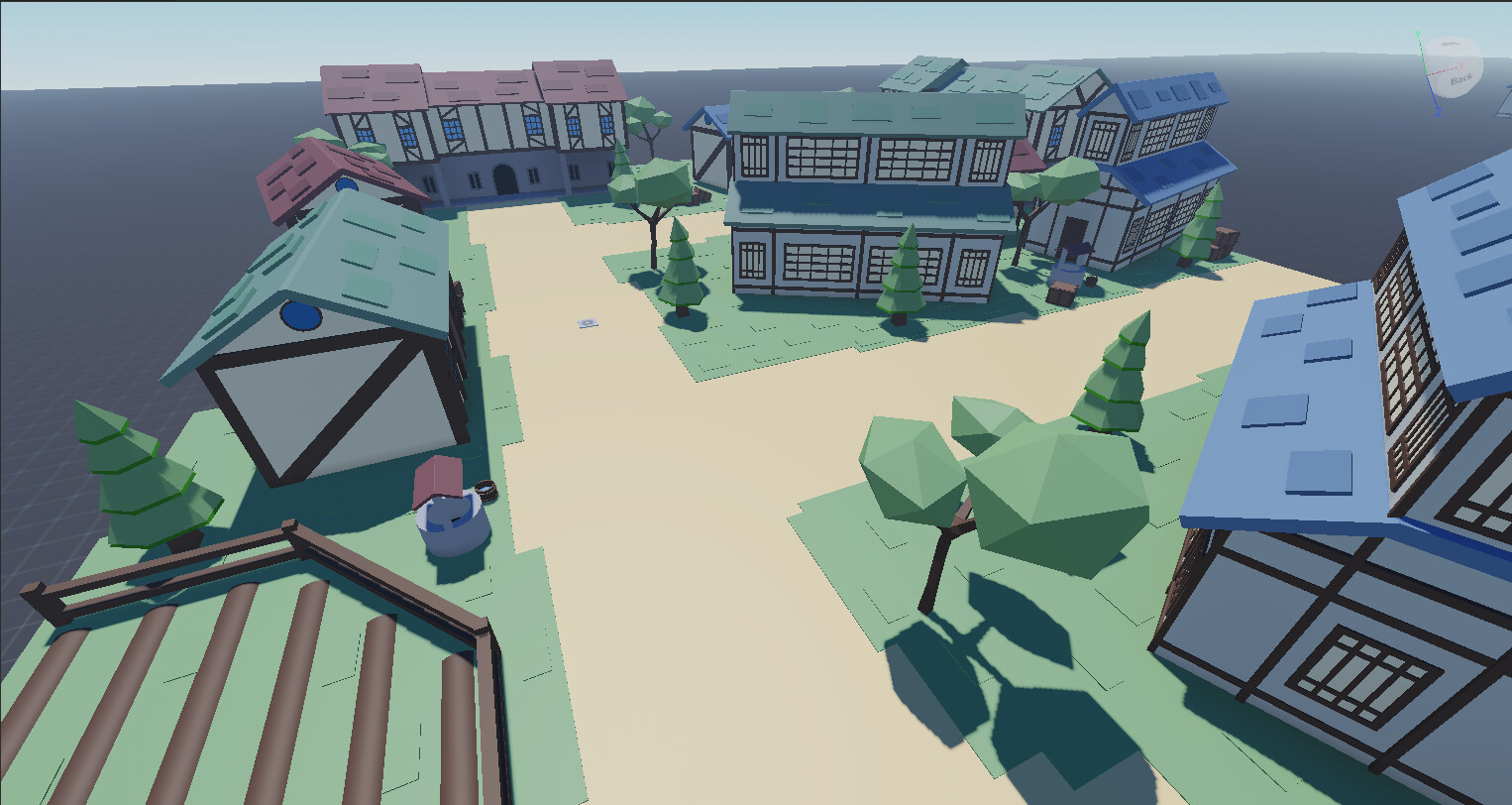 ArtStation - Mid poly village