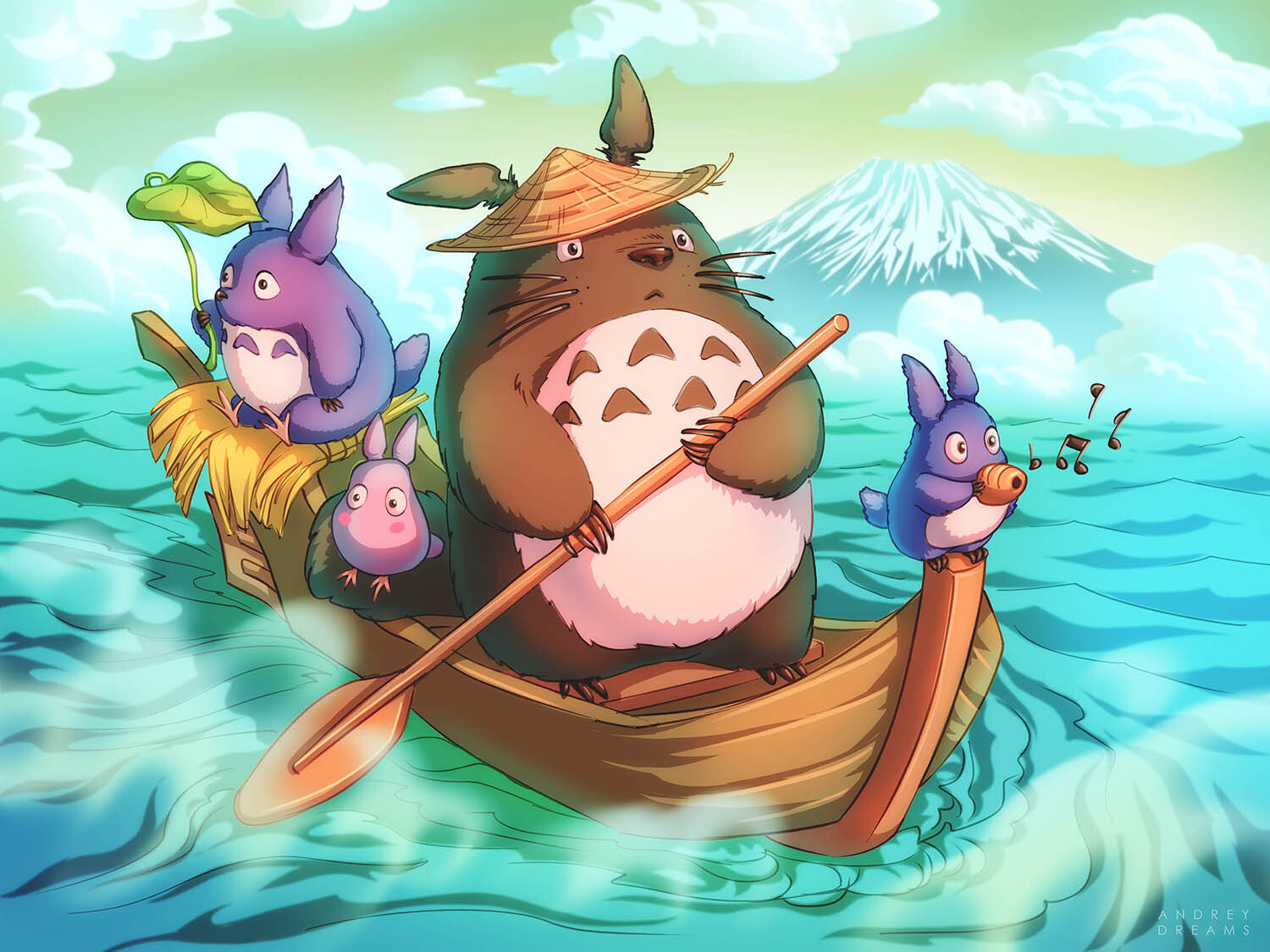 ArtStation - Totoro and his friends