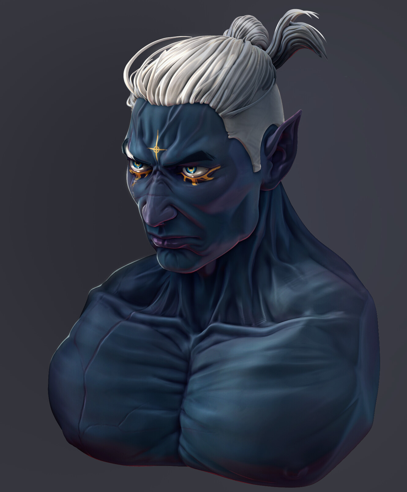 ArtStation - Damien Bust - Speed Sculpt