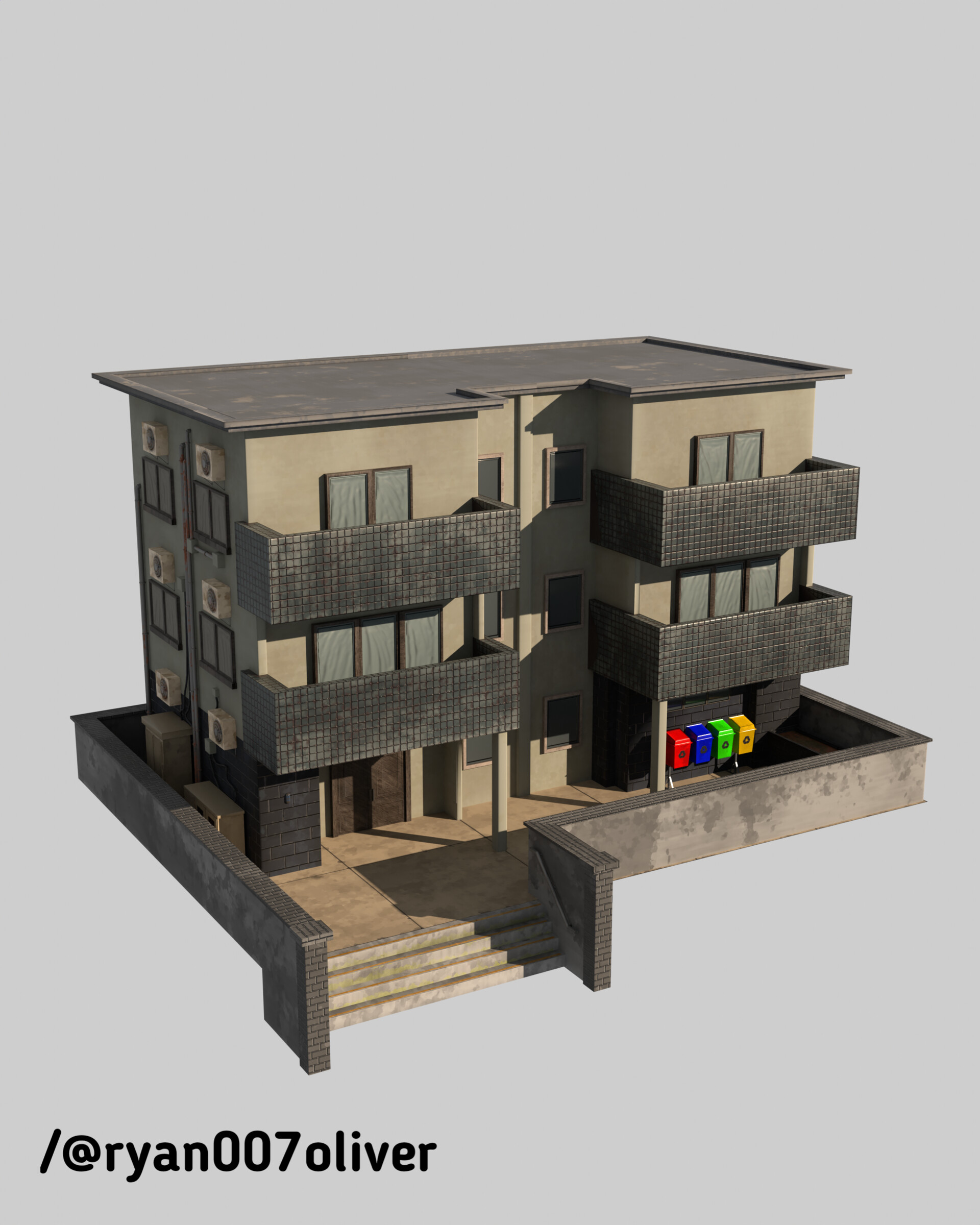 ArtStation - Low Poly Stylized Apartment 3D Game Asset