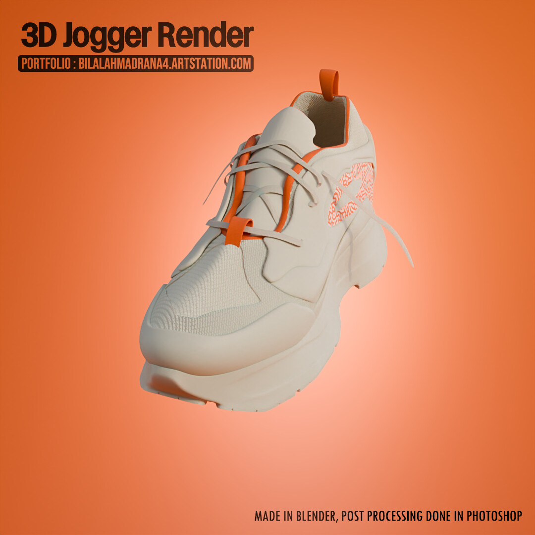 ArtStation - 3D JOGGER SHOE MODEL RENDER