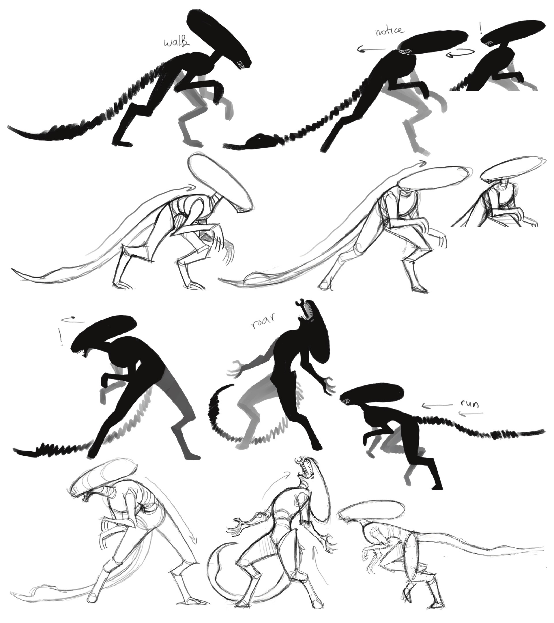 xenomorph drawing reference