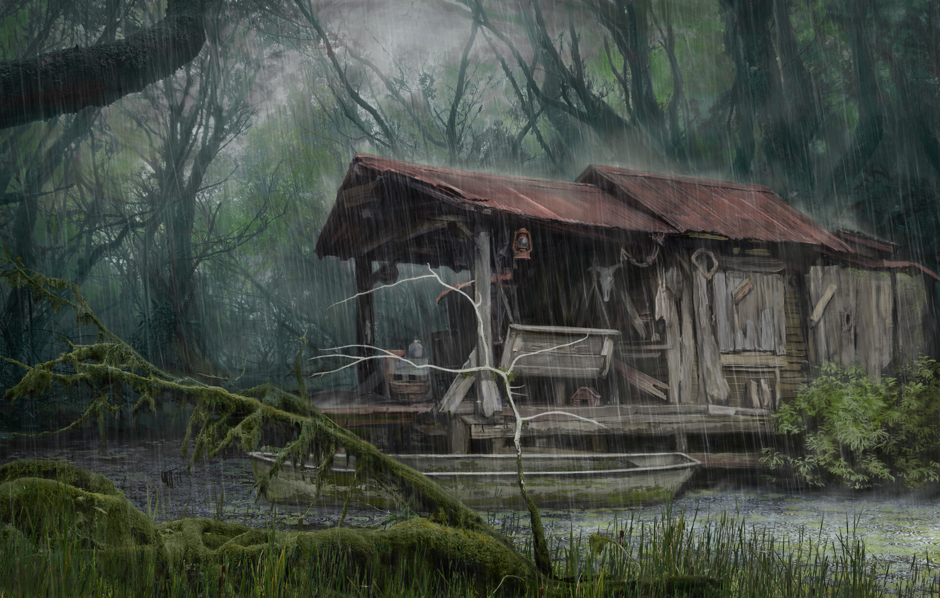 ArtStation - Swamp Shack
