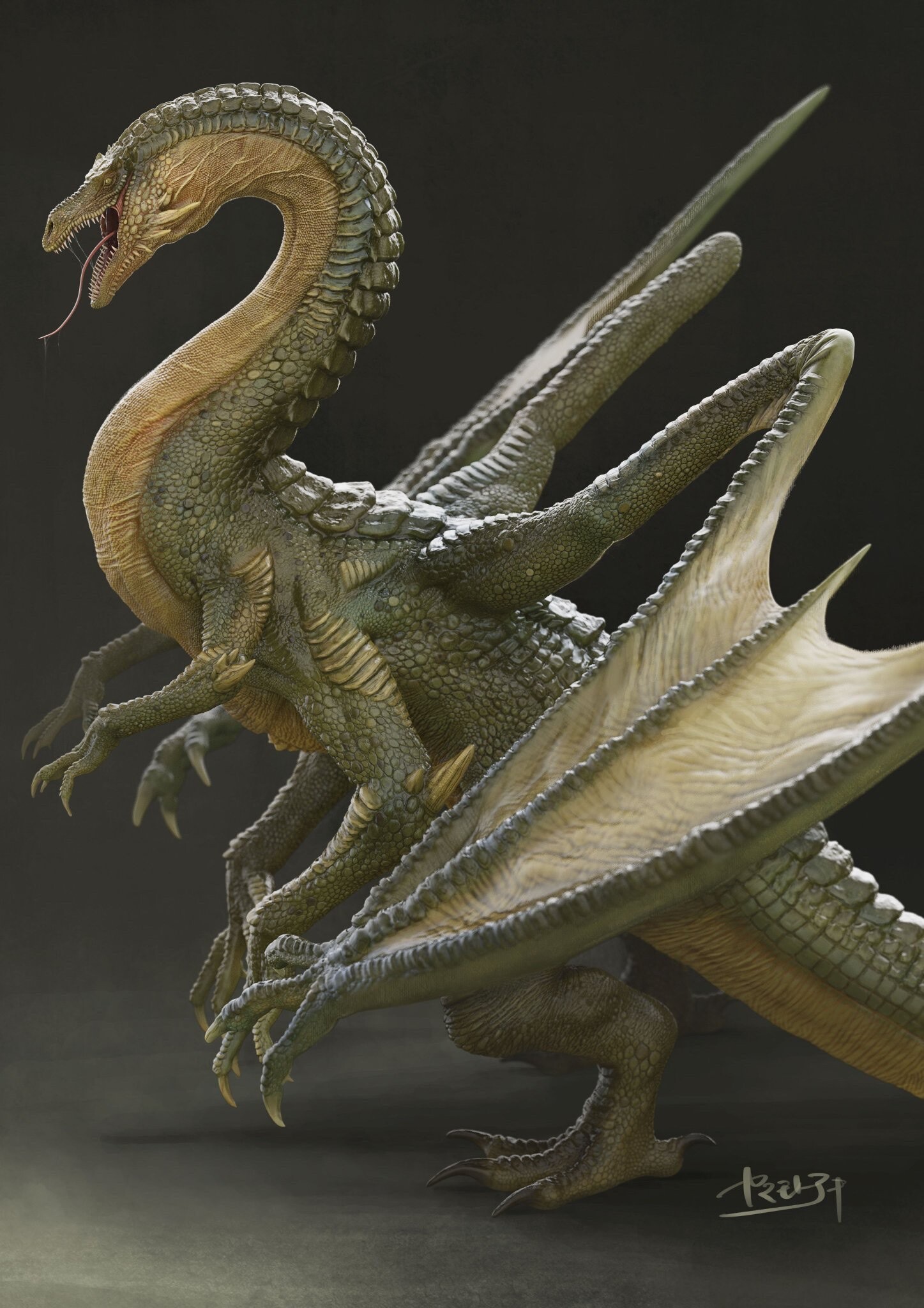 ArtStation - Lizard Dragon