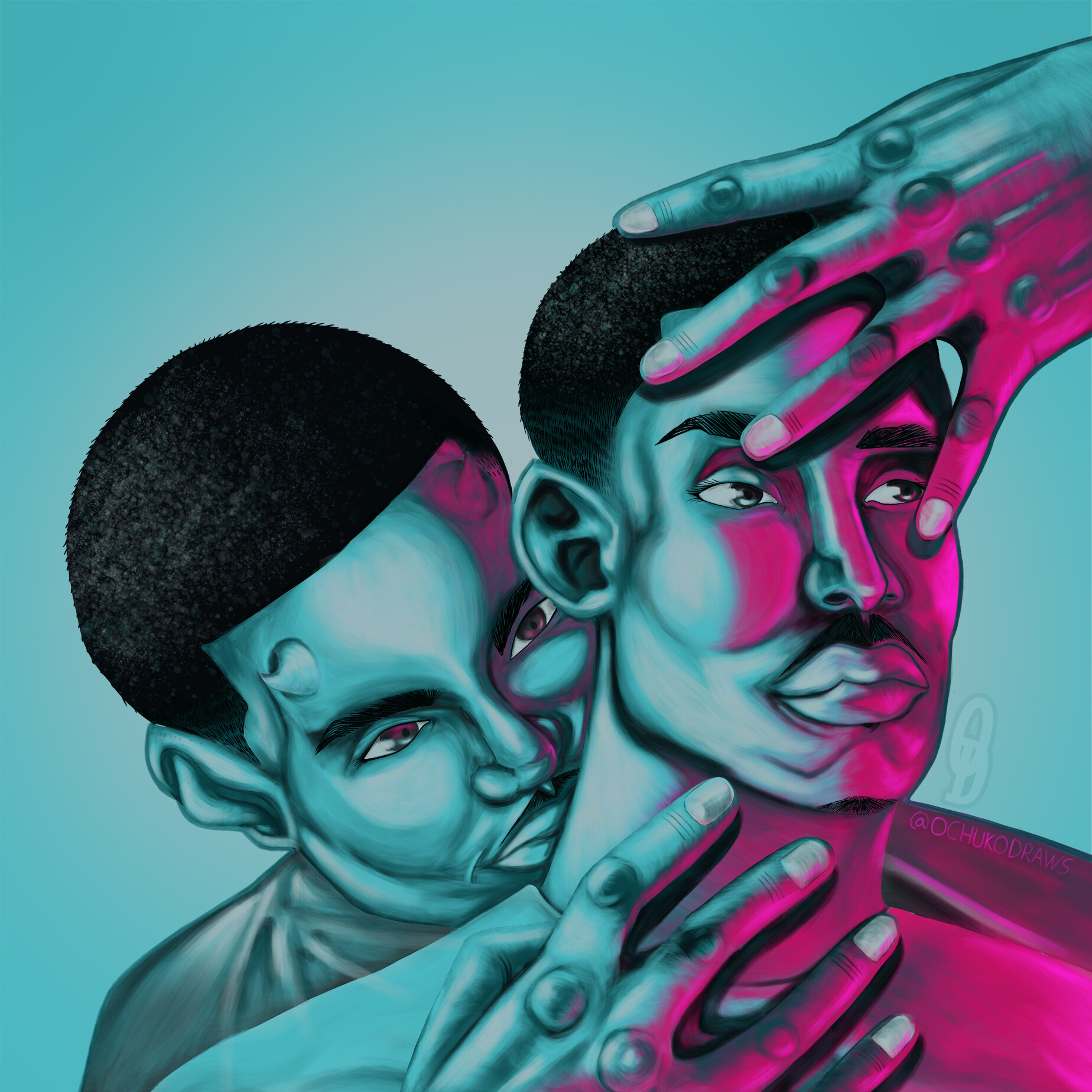 ArtStation - Inner Demon (Self Portrait)