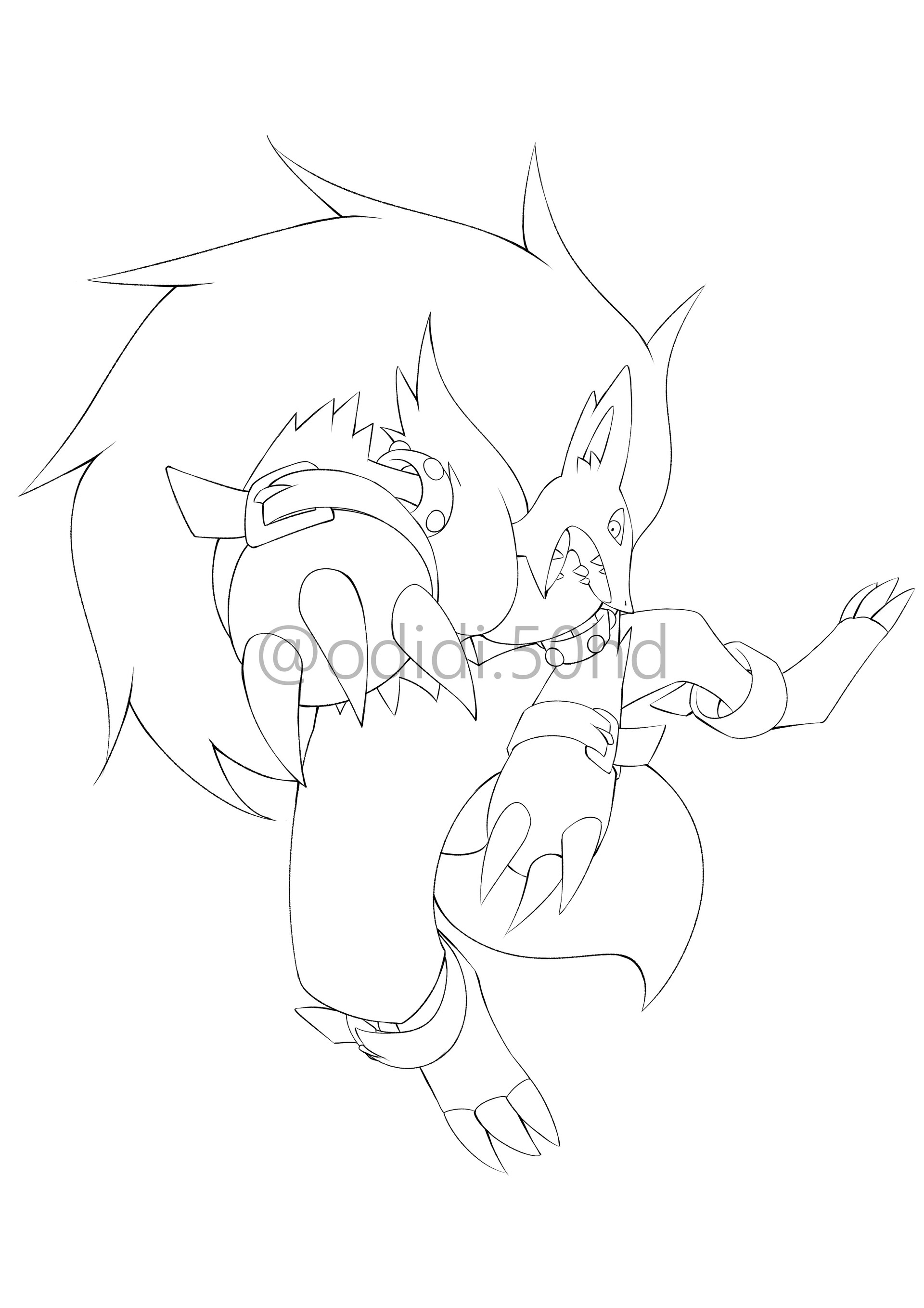 zoroark coloring pages