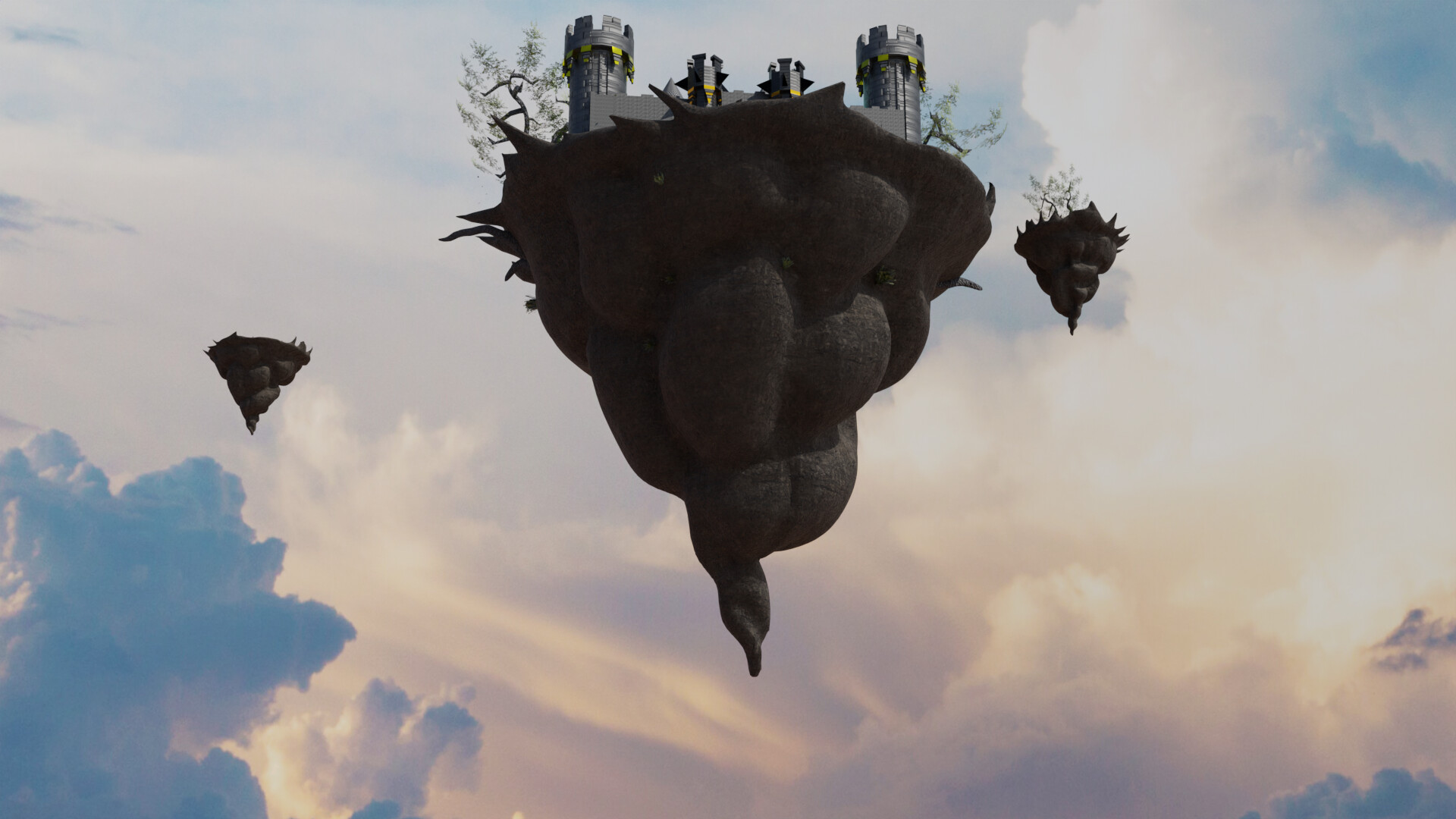 ArtStation - Fantasy Floating Castle (Laputa)