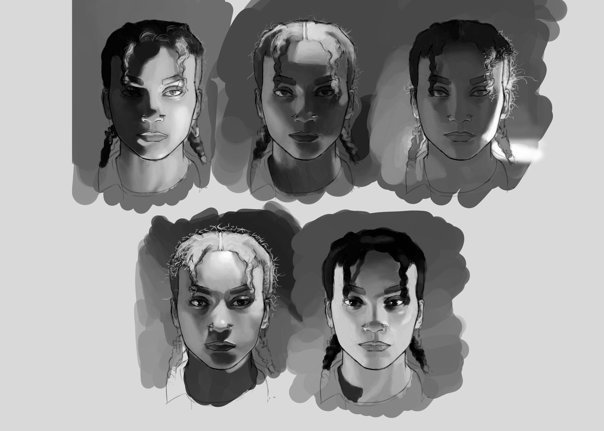 ArtStation - Lighting Faces Study