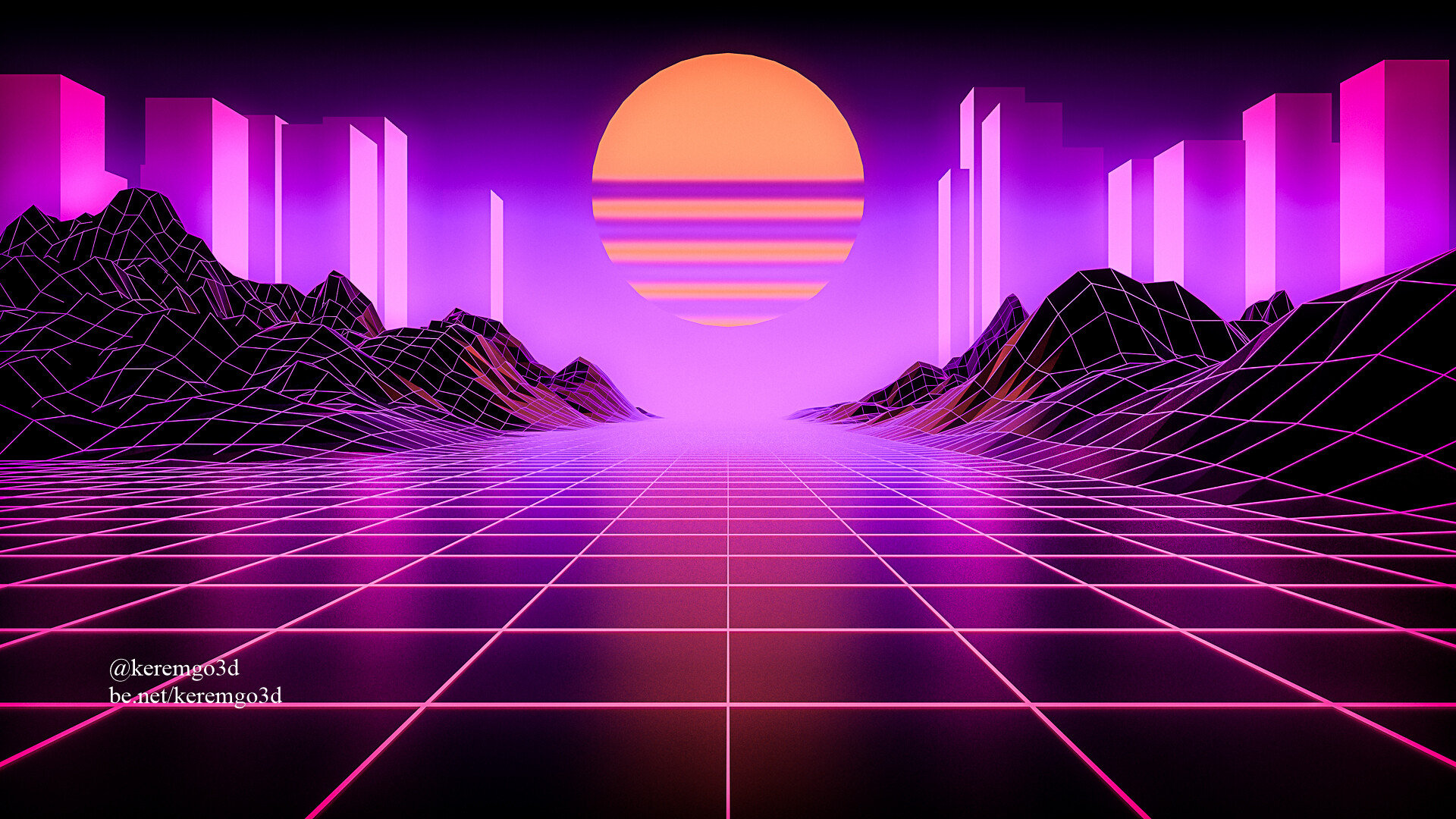 ArtStation - Synthwave Landscape