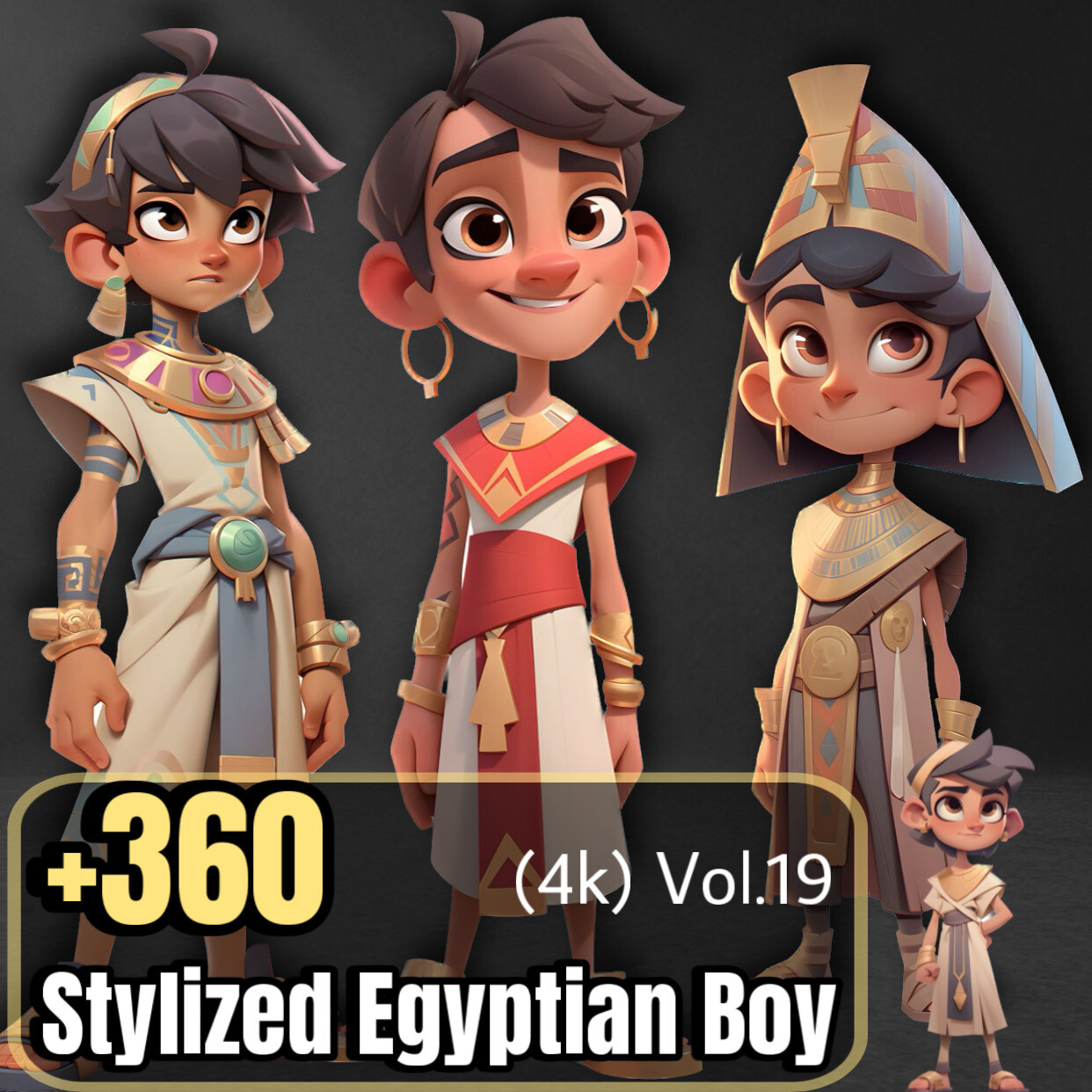 ArtStation - +360 Stylized Egyptian Boy(4k)