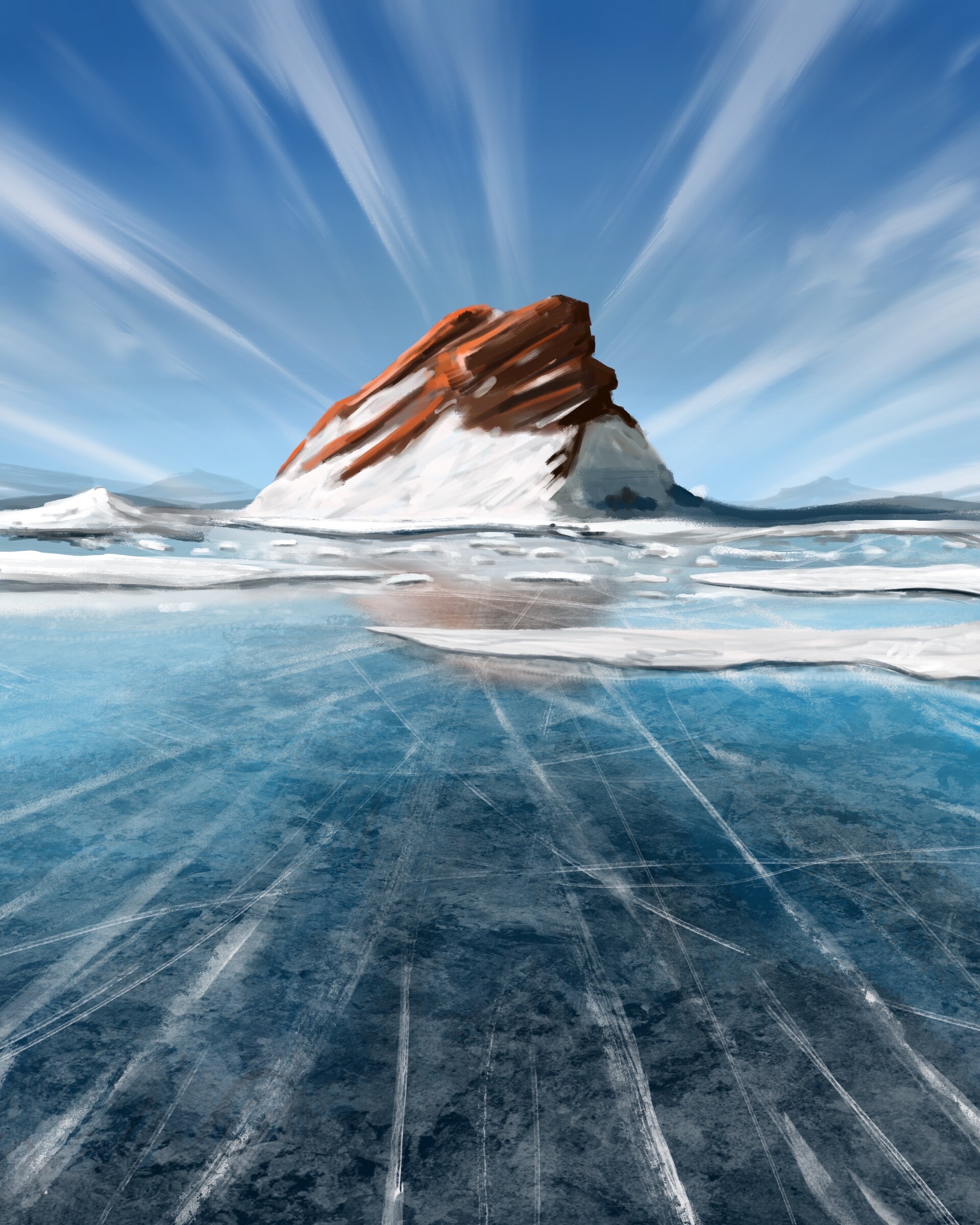 ArtStation - Mountain study