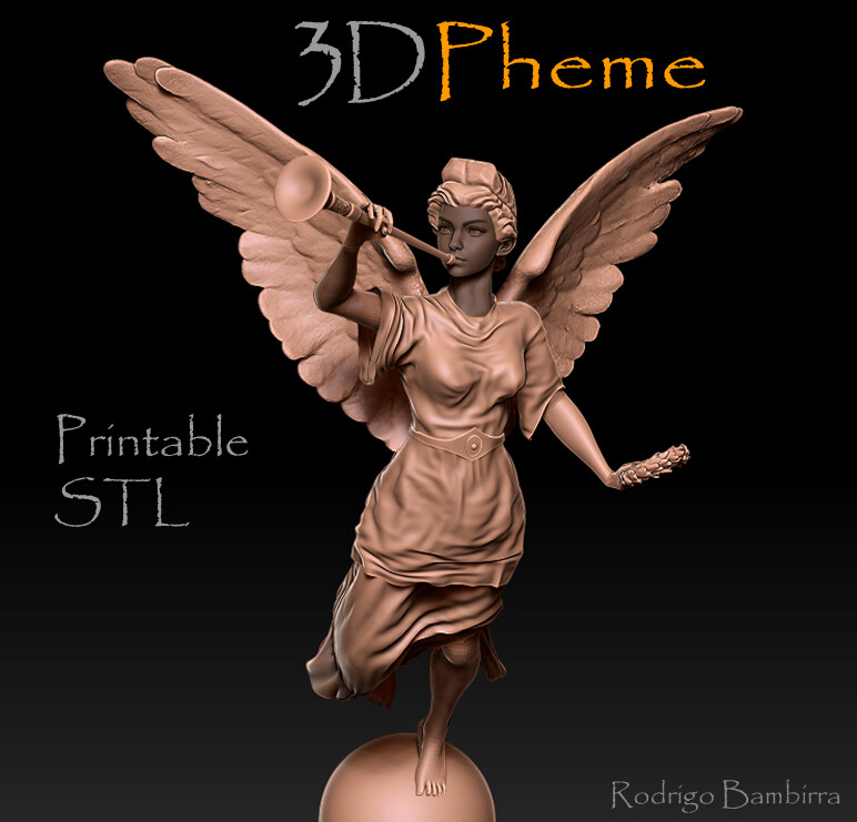 ArtStation - Pheme Figure - 3D Printable STL