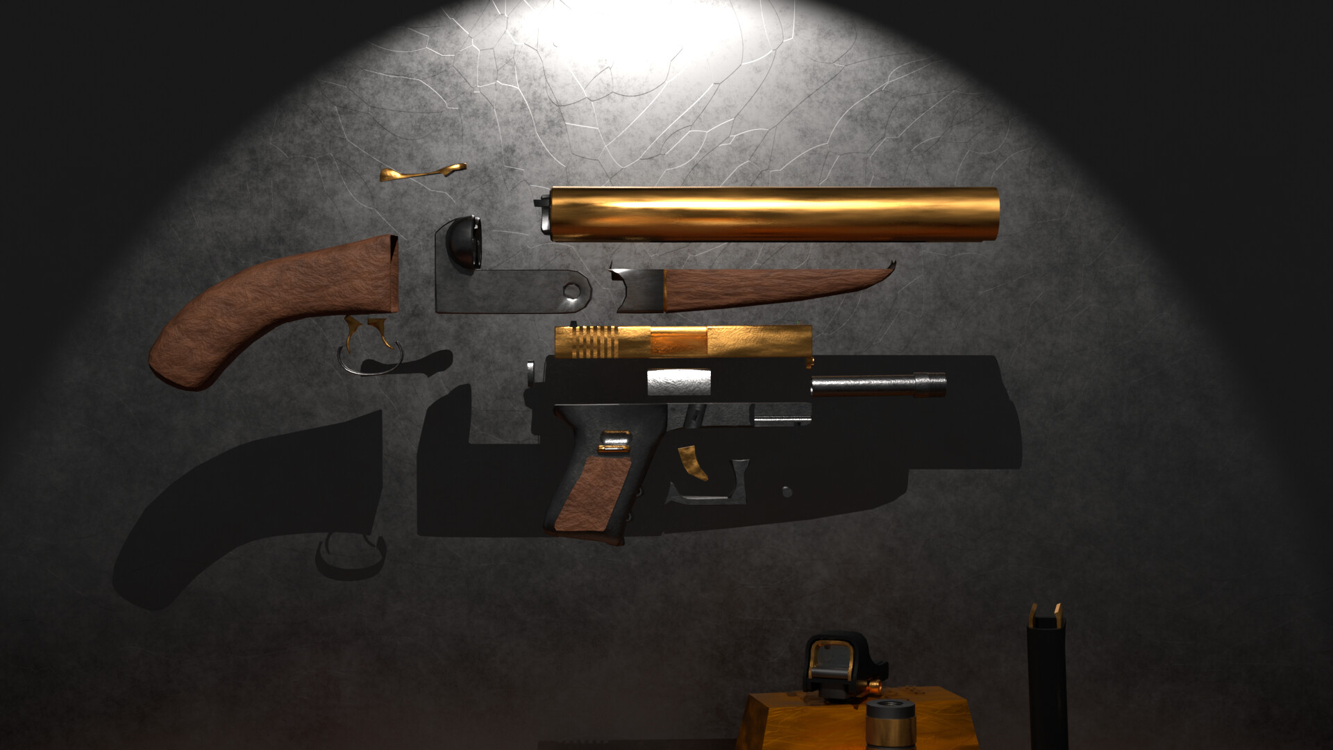 Amelkim - glock 19x and sawn-off shotgun