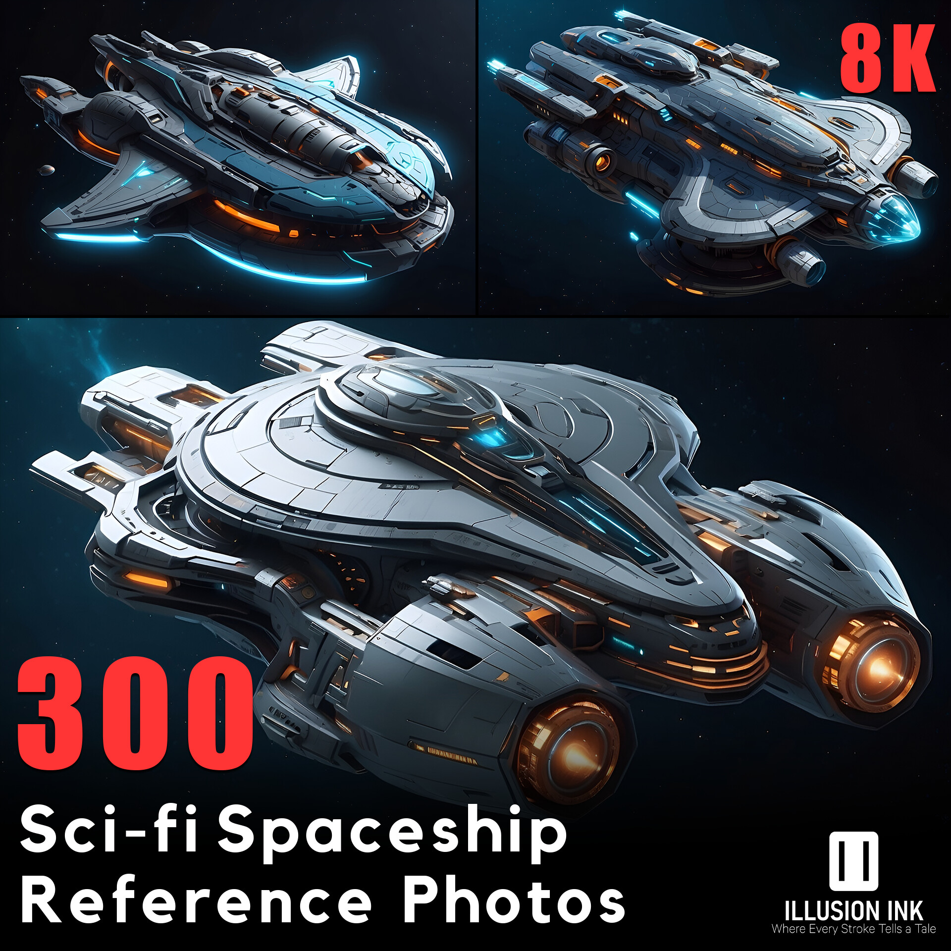 ArtStation - 300 Sci-fi Spaceship Reference Photos | 8K