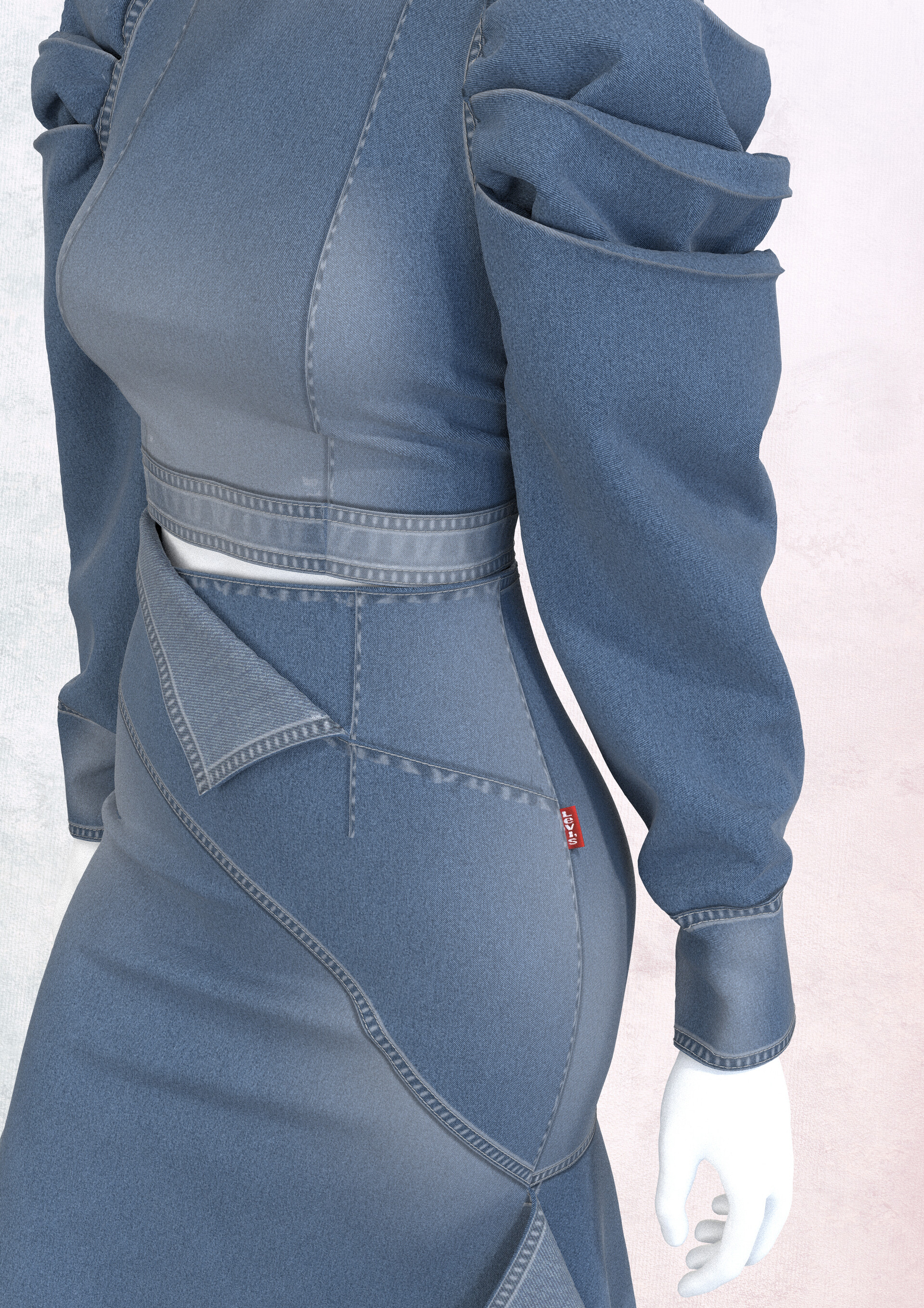 ArtStation - Denim Outfit created in Clo3D/Marvelous