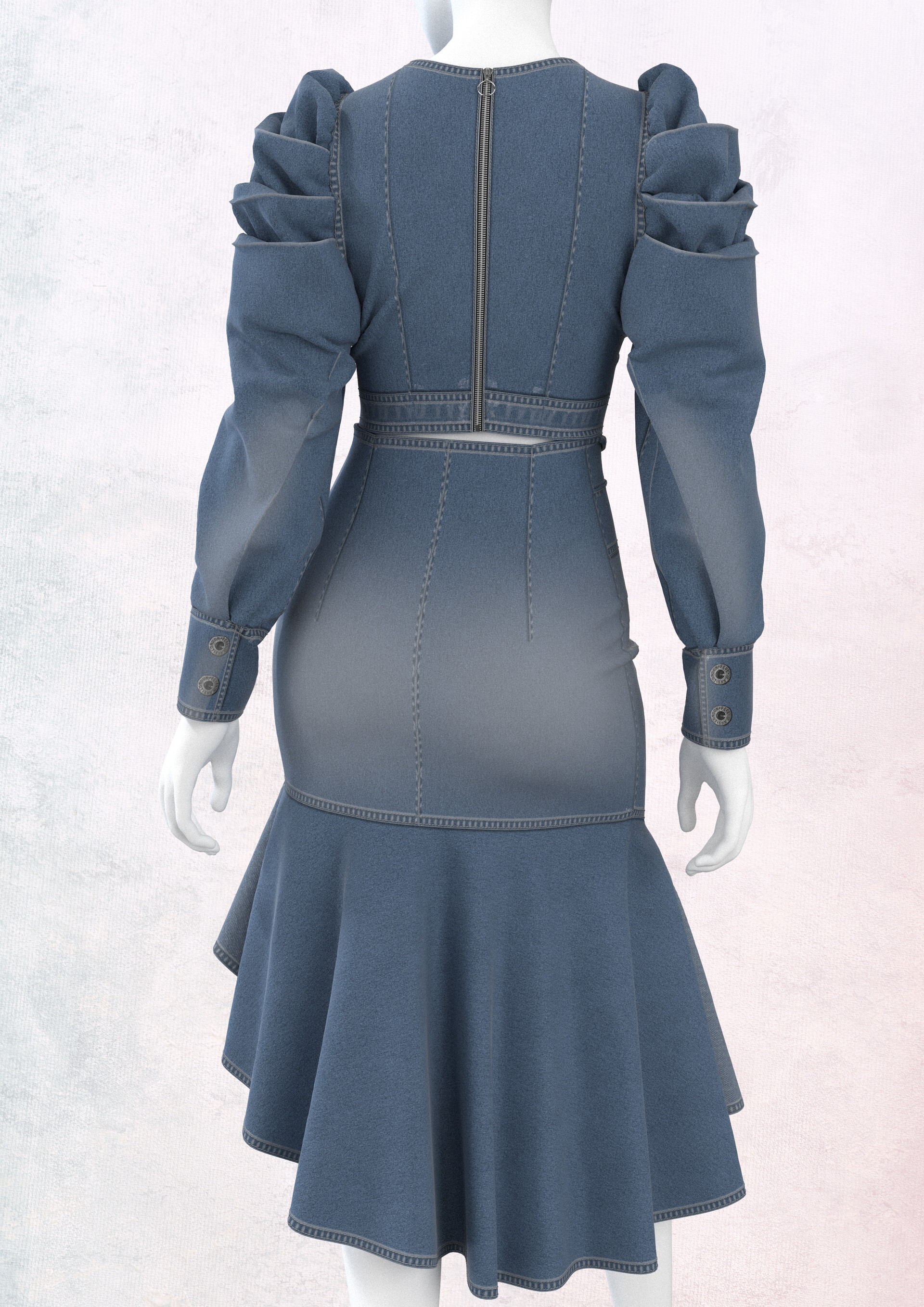 Visual Wonders - Denim Outfit created in Clo3D/Marvelous