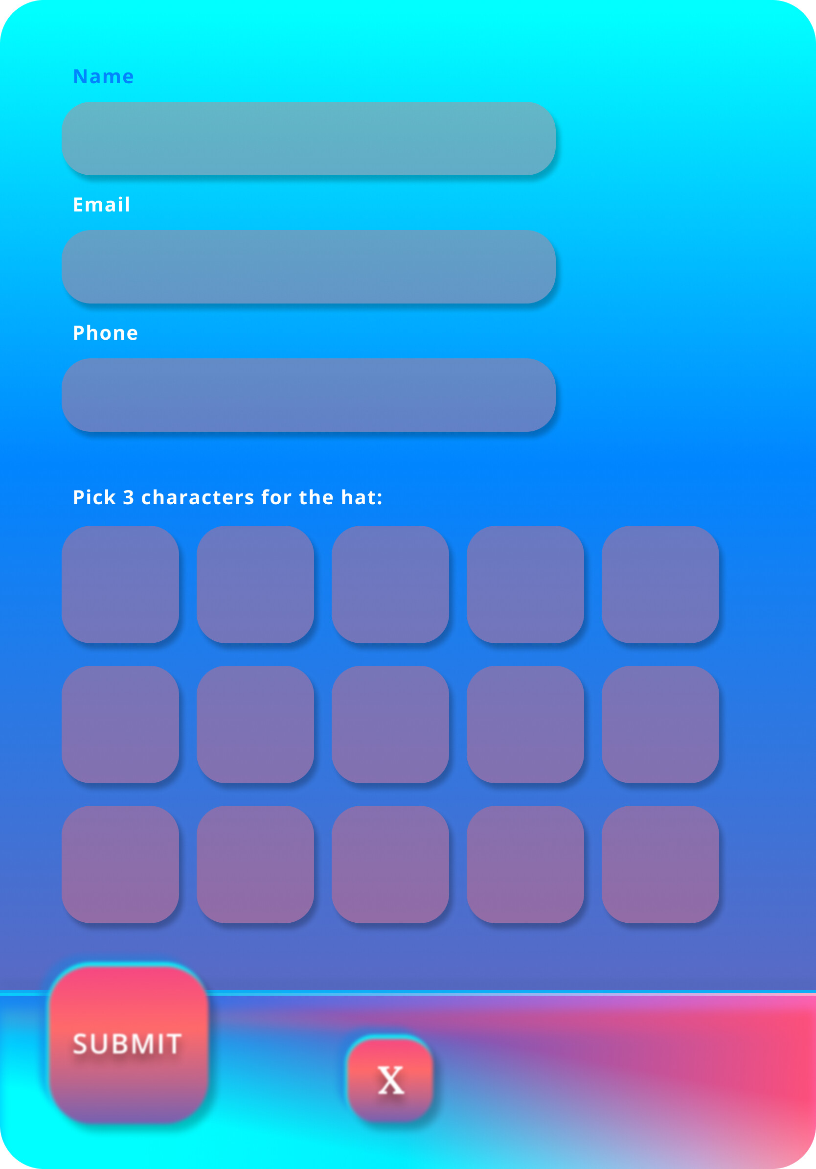 ArtStation - LiveInk User Input Form UI/UX design (Figma)