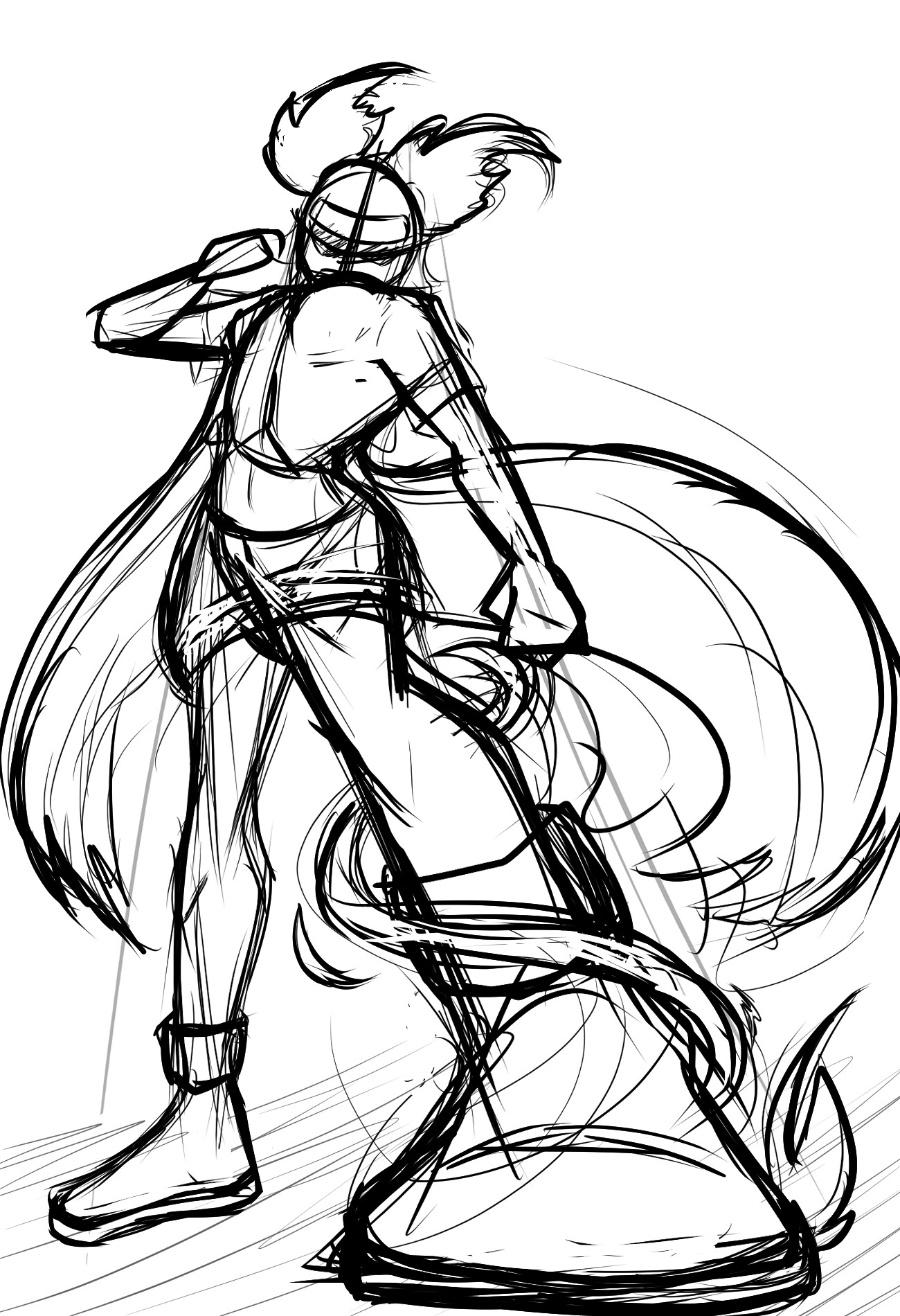 ninja pose reference drawing