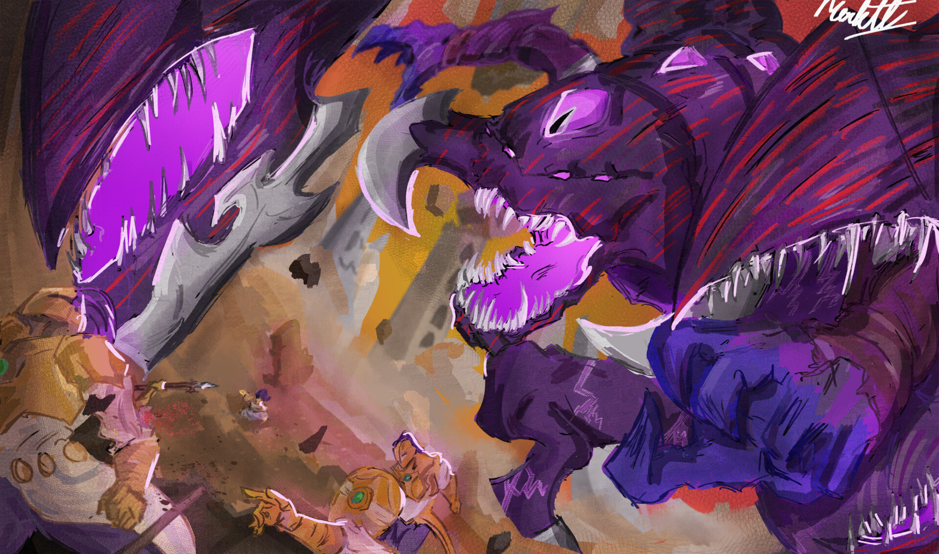 ArtStation - Recreation of Cho'Gath from League of Legends' splash art