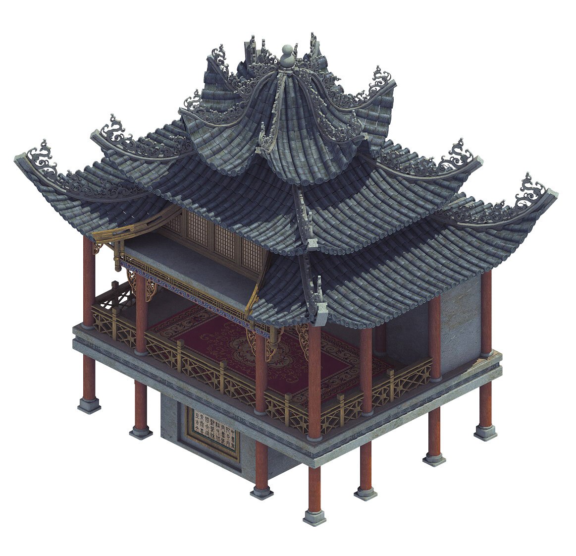 ArtStation - ient Chinese - Cultural Building - Theater House