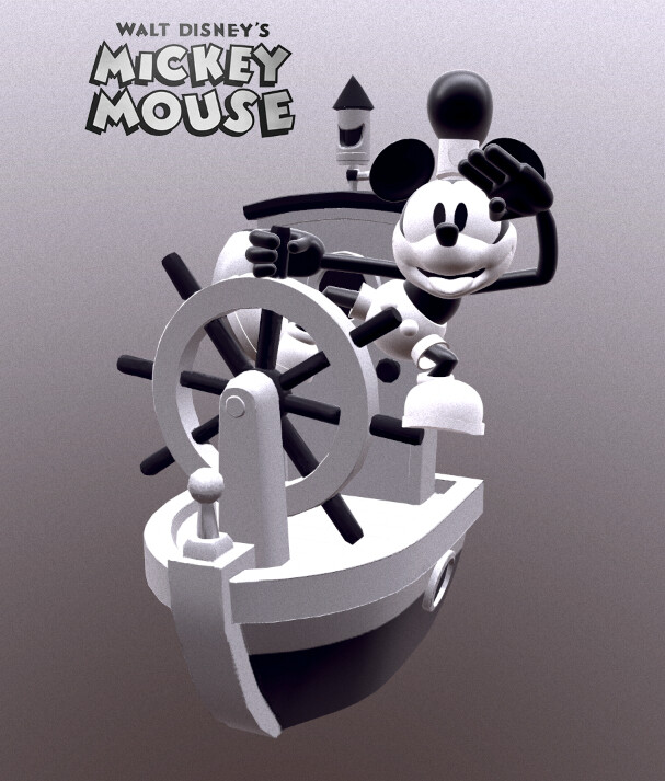 ArtStation - Mickey Mouse Steamboat Willie
