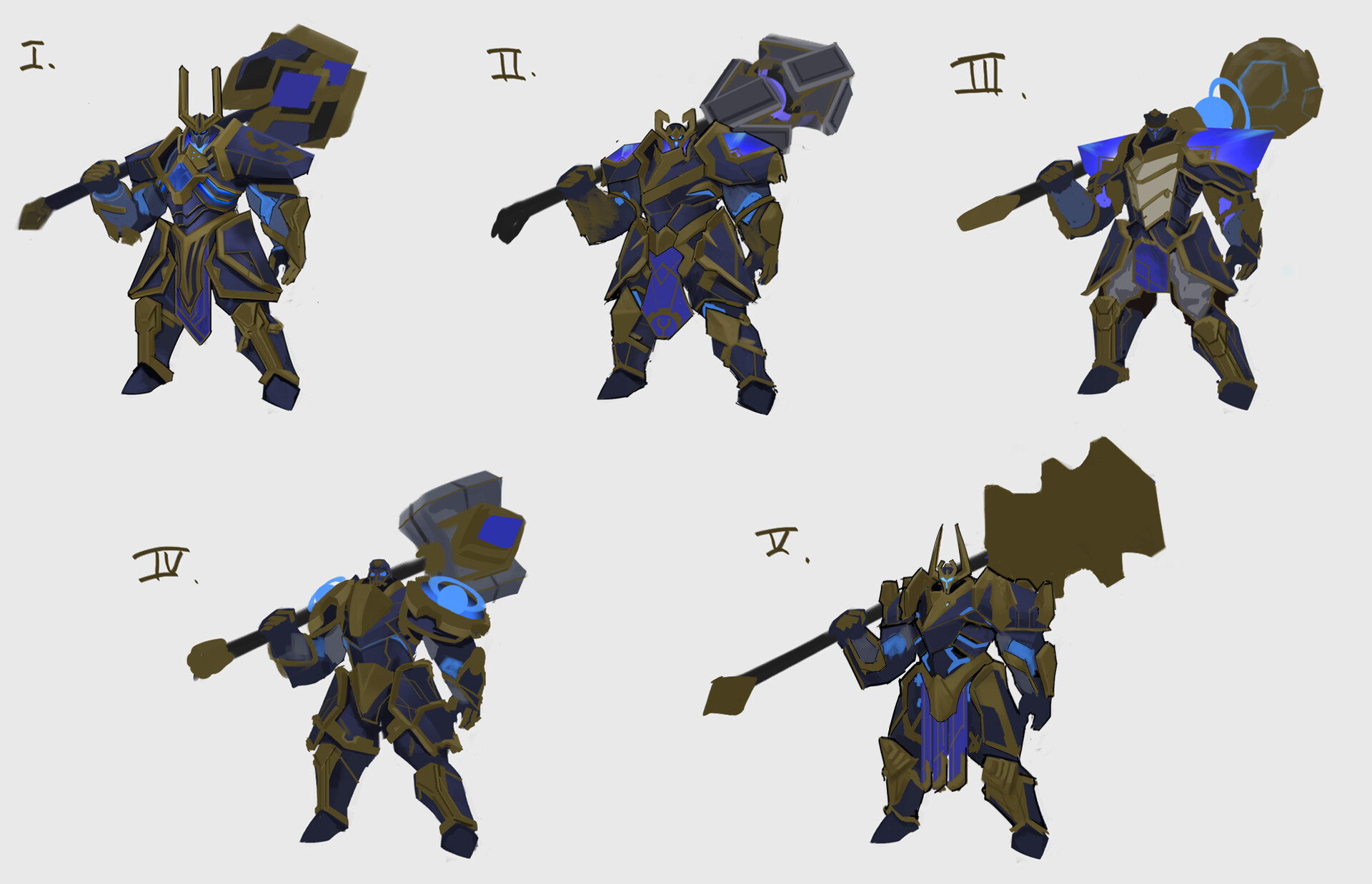 Yann Haelflin - Hextech Mordekaiser concept - League of Legends fanart