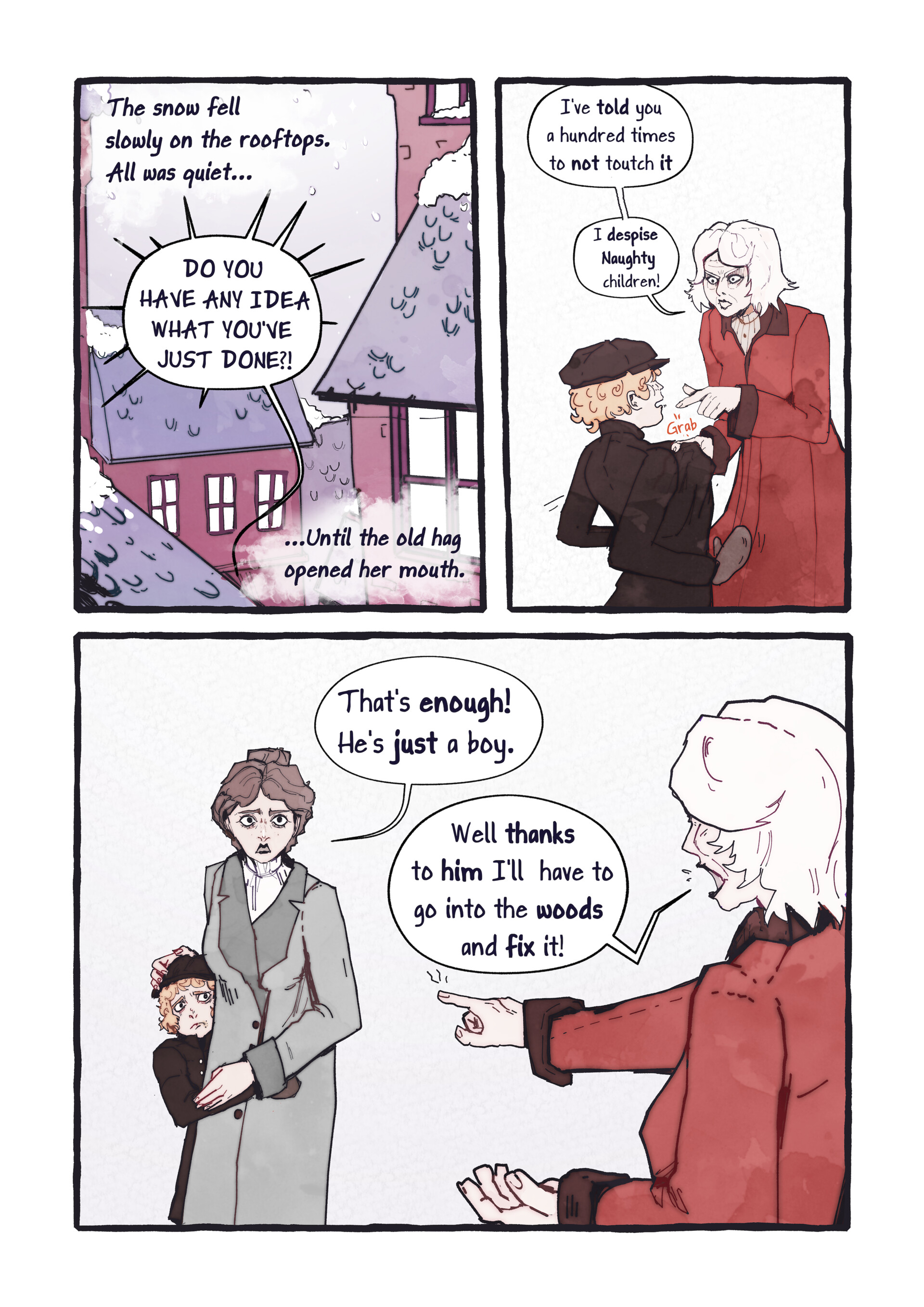 ArtStation - The Old Hag (Christmas comic)