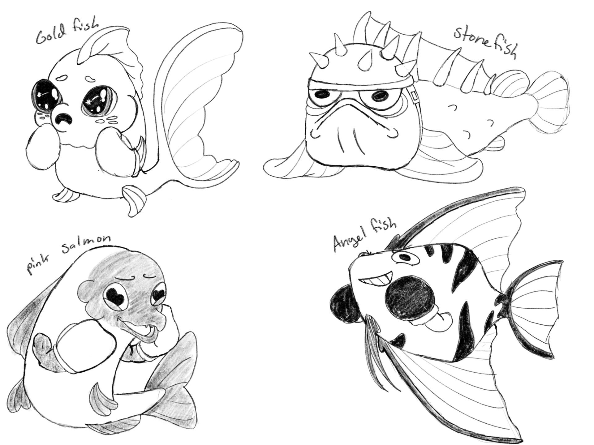 stone fish coloring pages