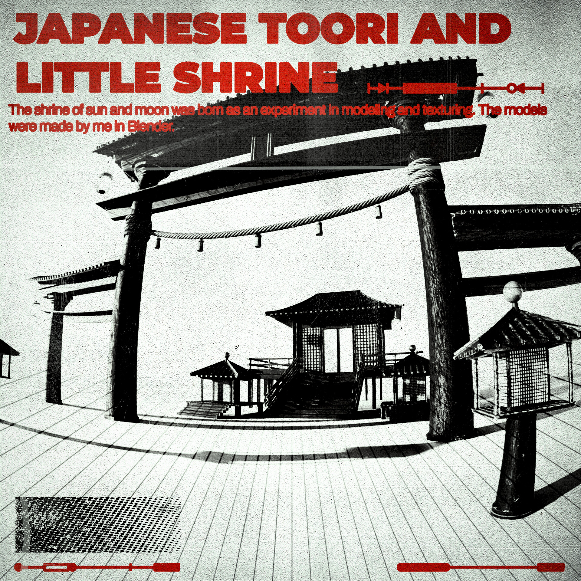 ArtStation - Japanese Toori and Little Shrine