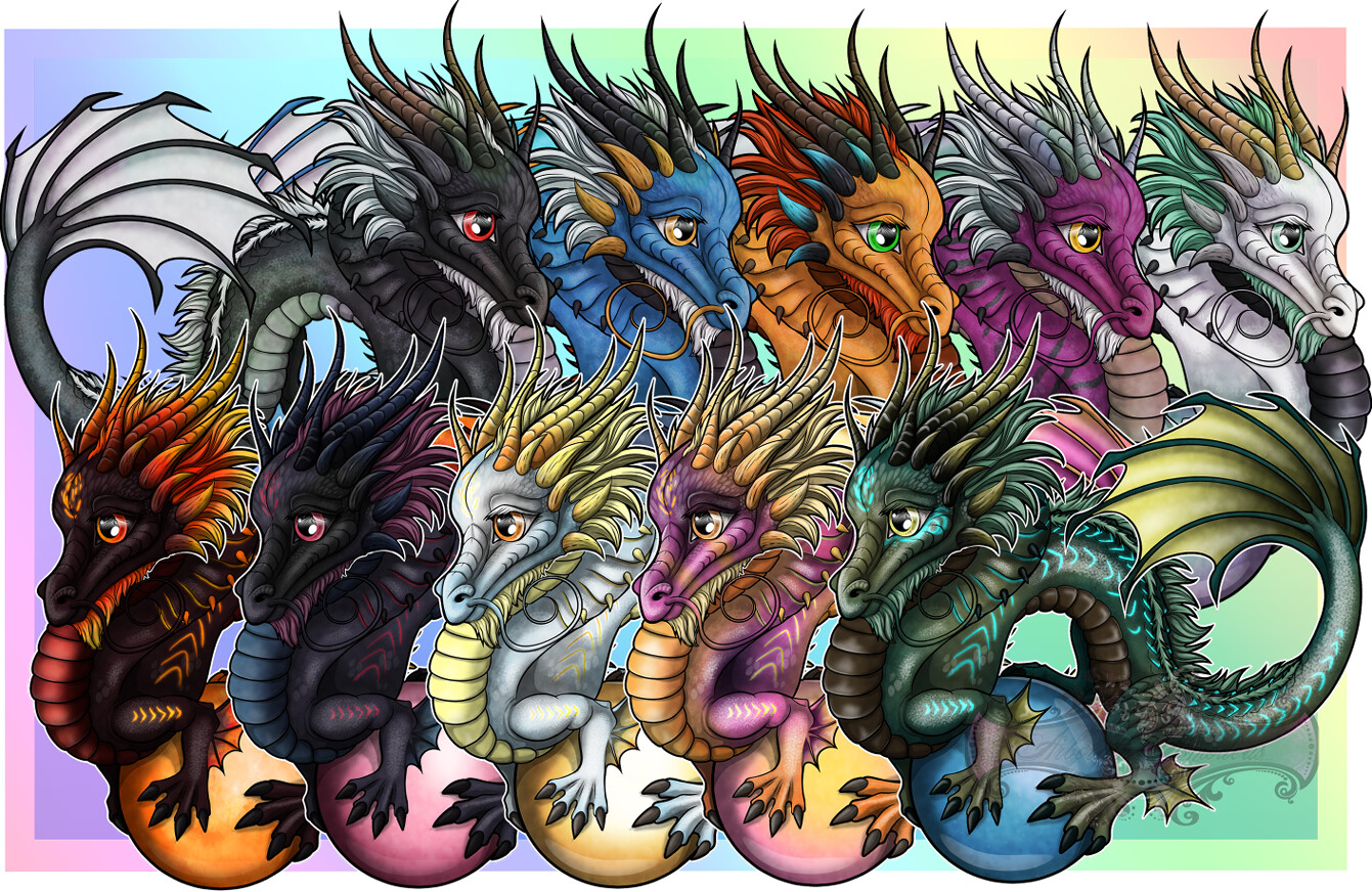 ArtStation - Eastern Dragon Chibis