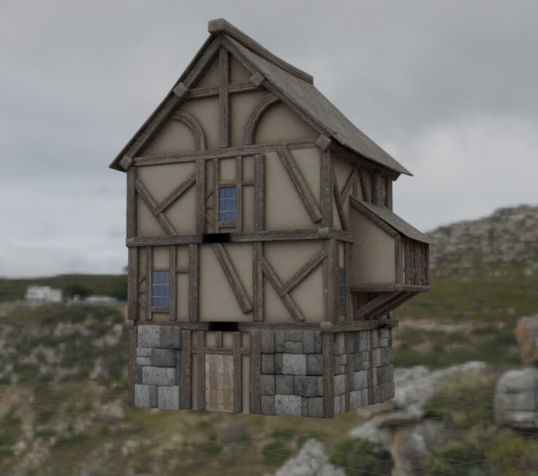 ArtStation - Building a medieval house.