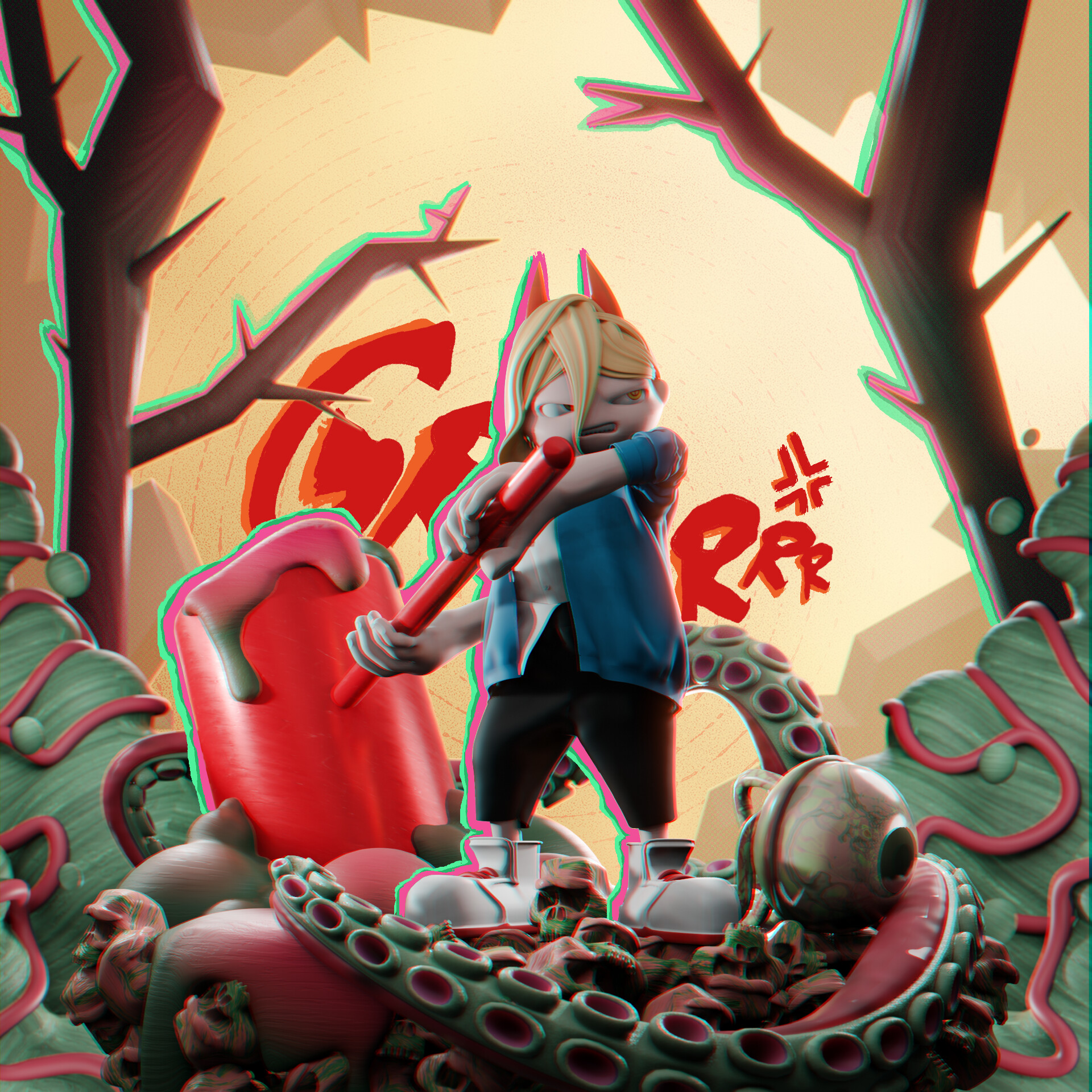 ArtStation - Power ( Chainsaw Man Fan Art )