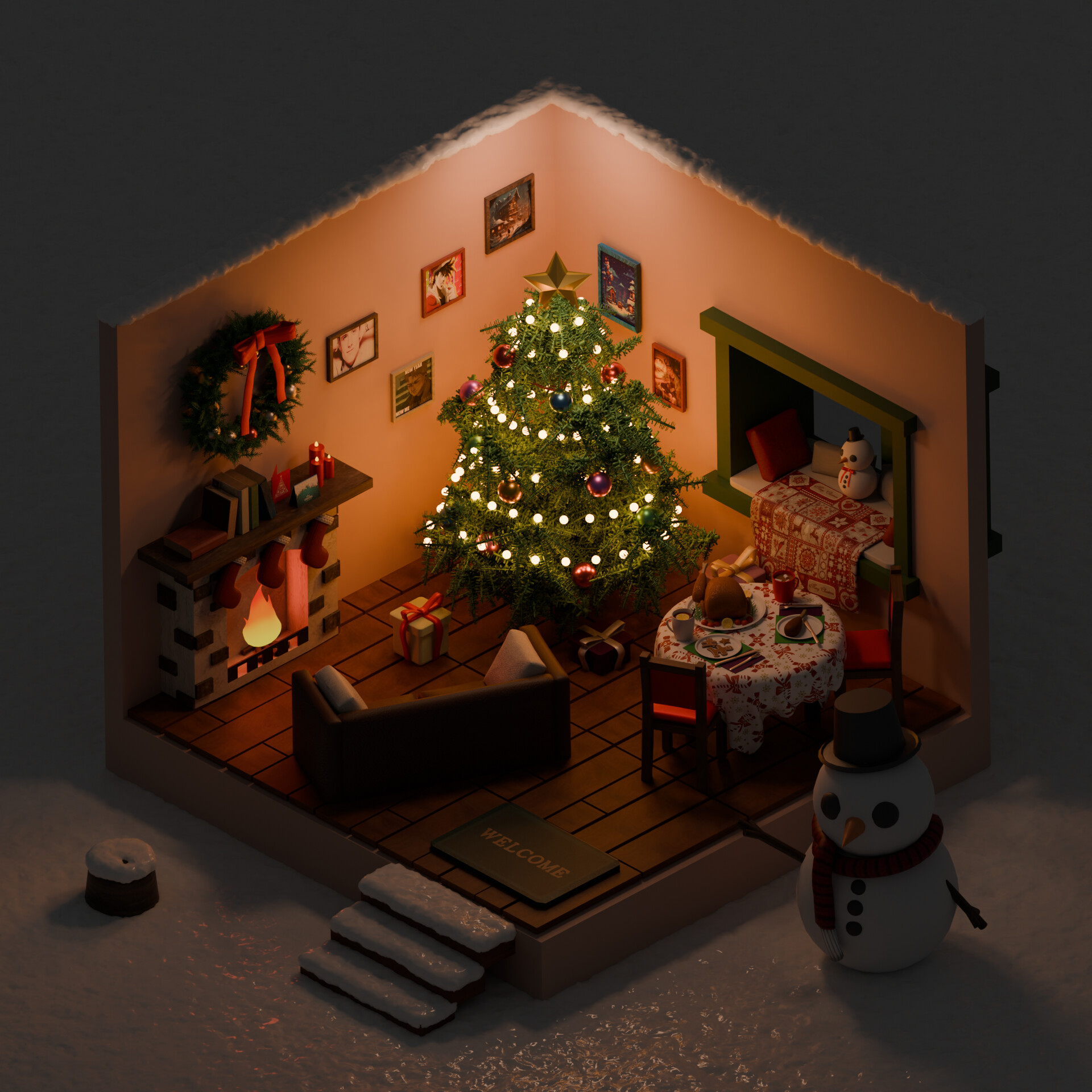 ArtStation - Christmas Room