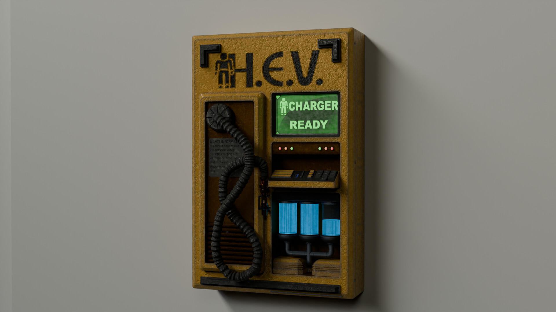 ArtStation - Half-Life HEV Charger with detailed inside