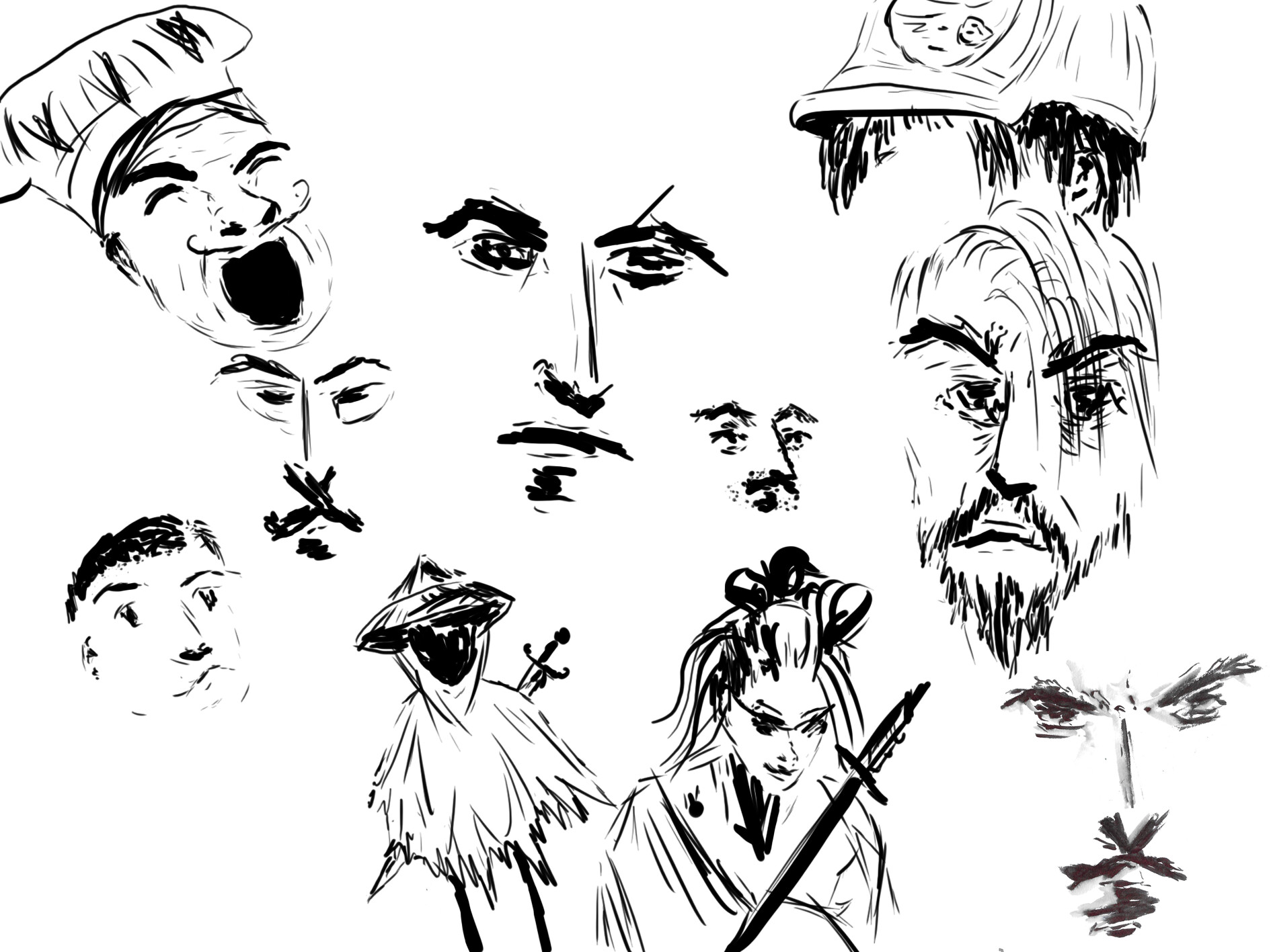 ArtStation - Face and character doodles