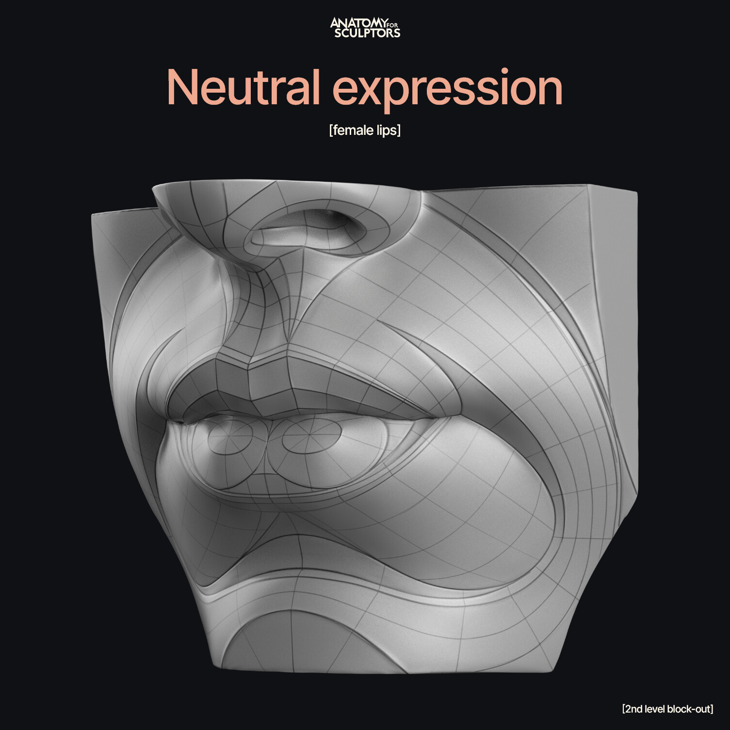 Anatomy For Sculptors - Neutral expression (female lips)