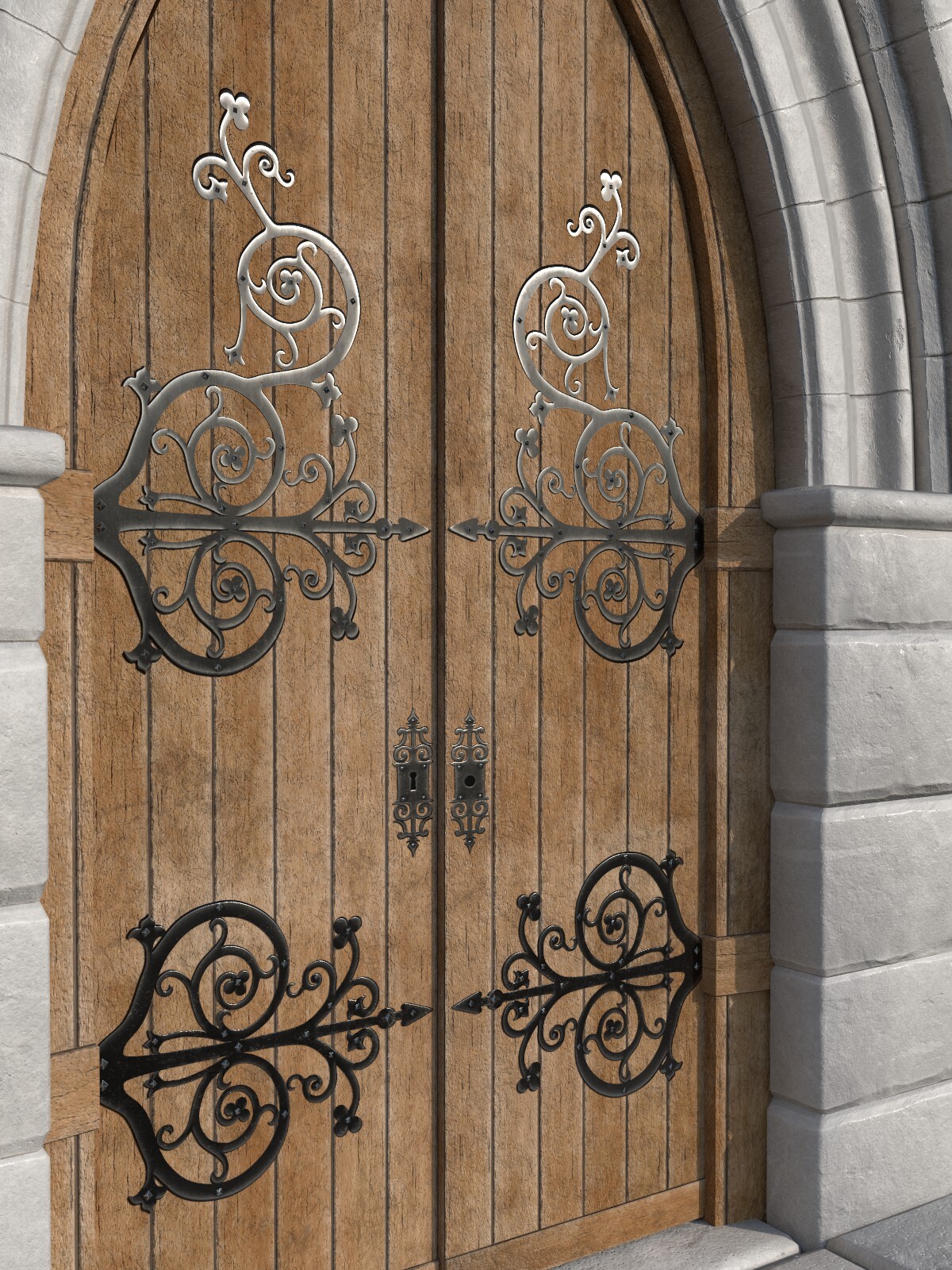 ArtStation - Cathedral gate (Trim texture practice)