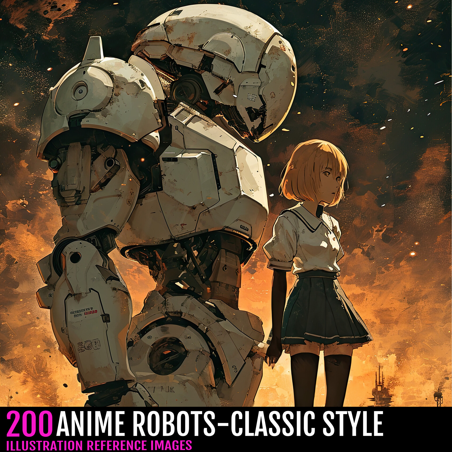 ArtStation - 200 ANIME ROBOTS - CLASSIC STYLE / 4K