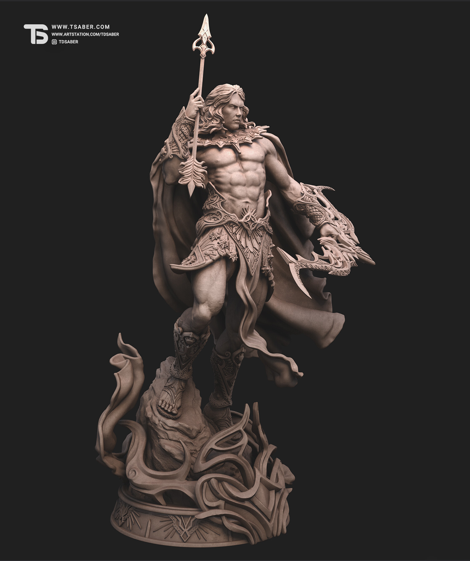 Taregh Saber - Apollo Sculpture - Sun God