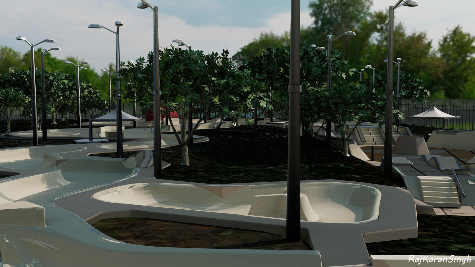 ArtStation - north houston skate park 3d environment