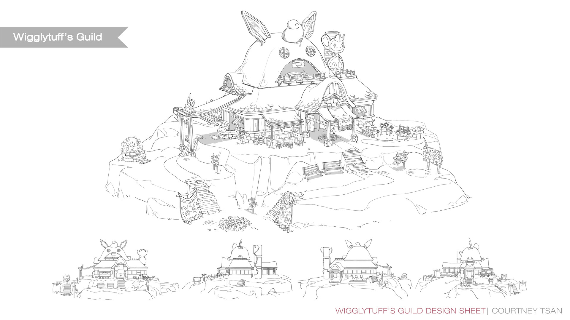 Courtney Tsan - Pokemon Mystery Dungeon - Treasure Town Redesign